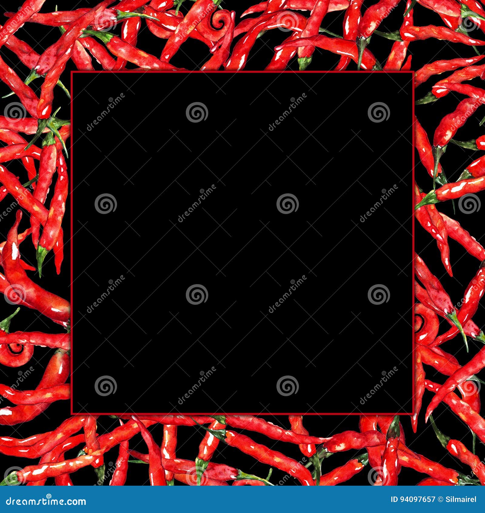 Red Chilli Frame Stock Photo | CartoonDealer.com #9011862