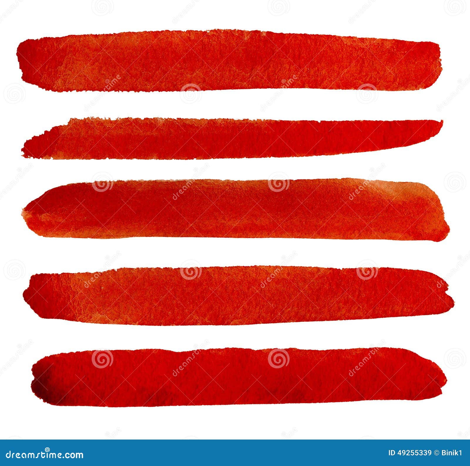 Watercolor Red Lines Isolated on White Stock Illustration ...