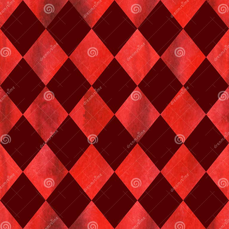 Watercolor Red Ruby Rhombus Geometric Seamless Pattern Texture ...