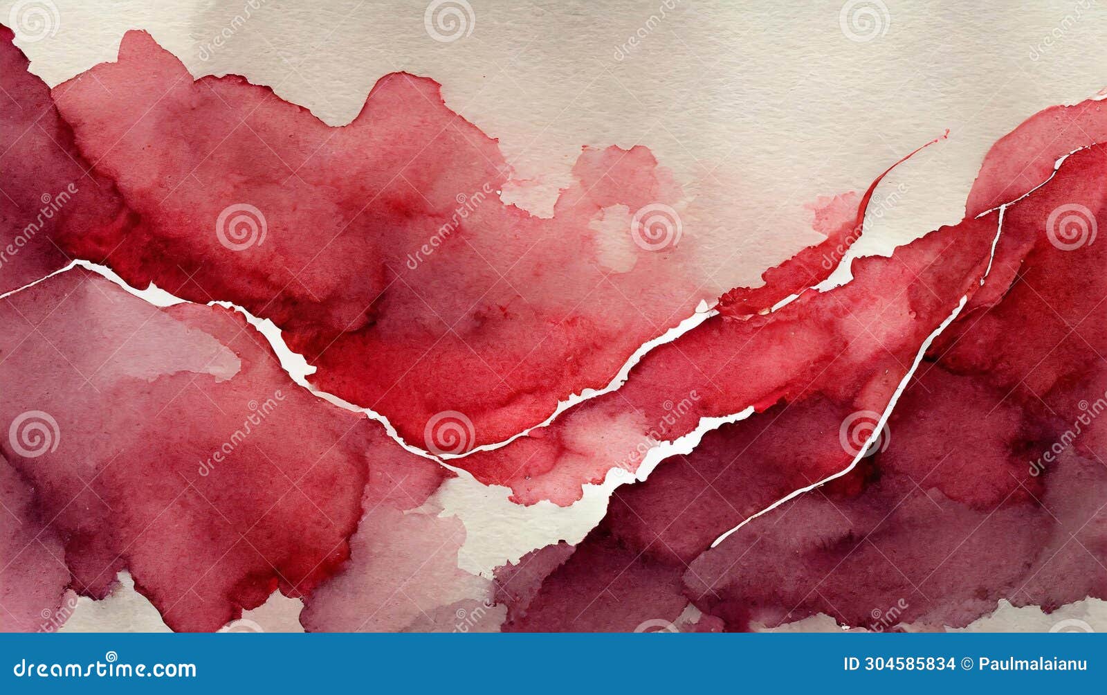 Watercolor Red Stain, on Textured Paper Background. Stock Illustration ...