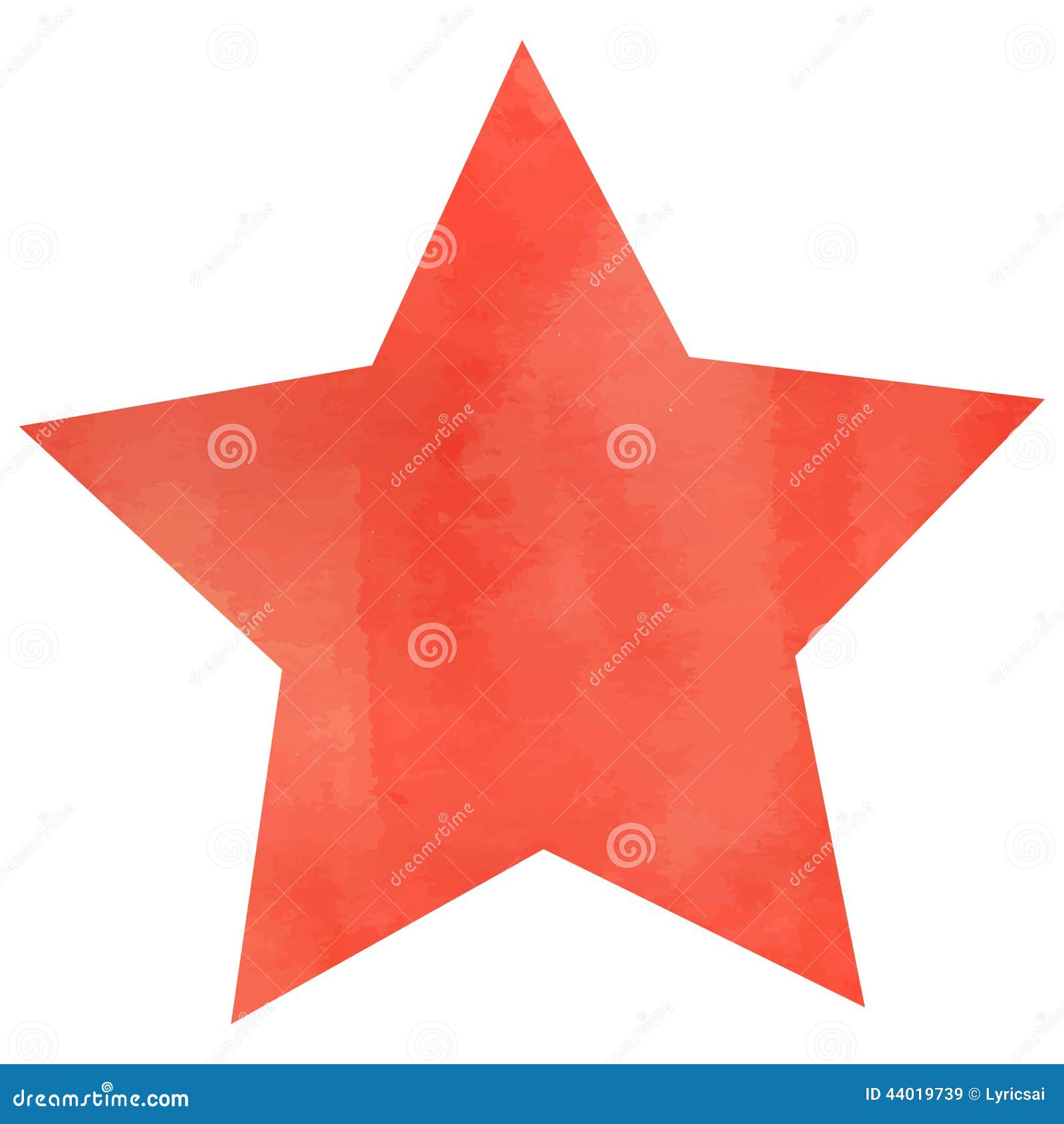Watercolor red star stock vector. Illustration of style - 44019739