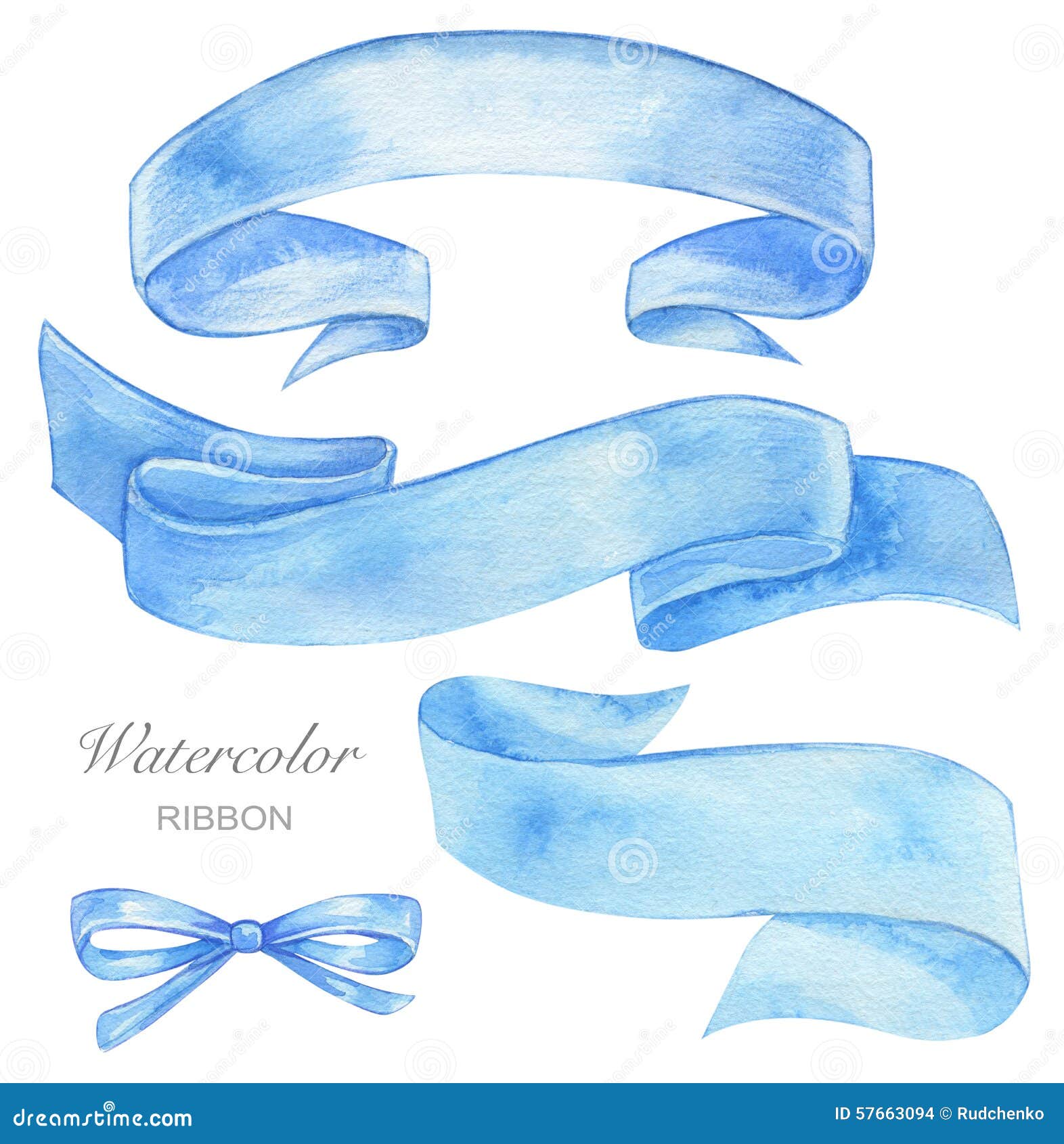 Watercolor ribbon stock photo. Image of isolated, splash - 57663094