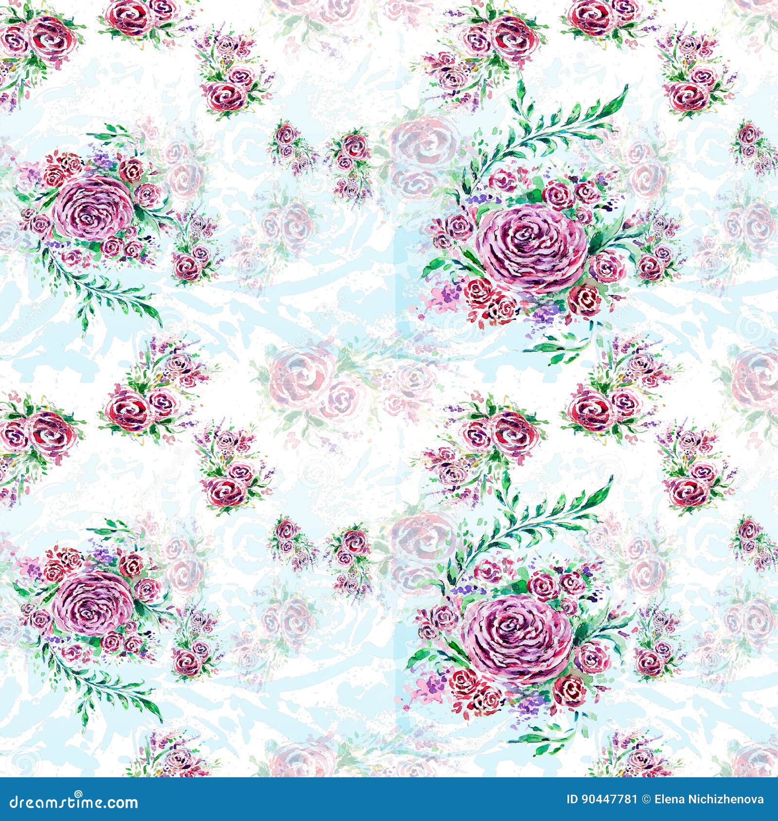 Watercolor rose background stock illustration. Illustration of beauty ...