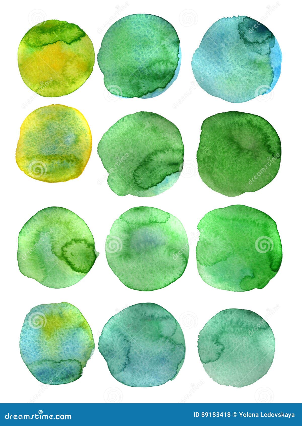 Watercolor round stock illustration. Illustration of colors - 89183418