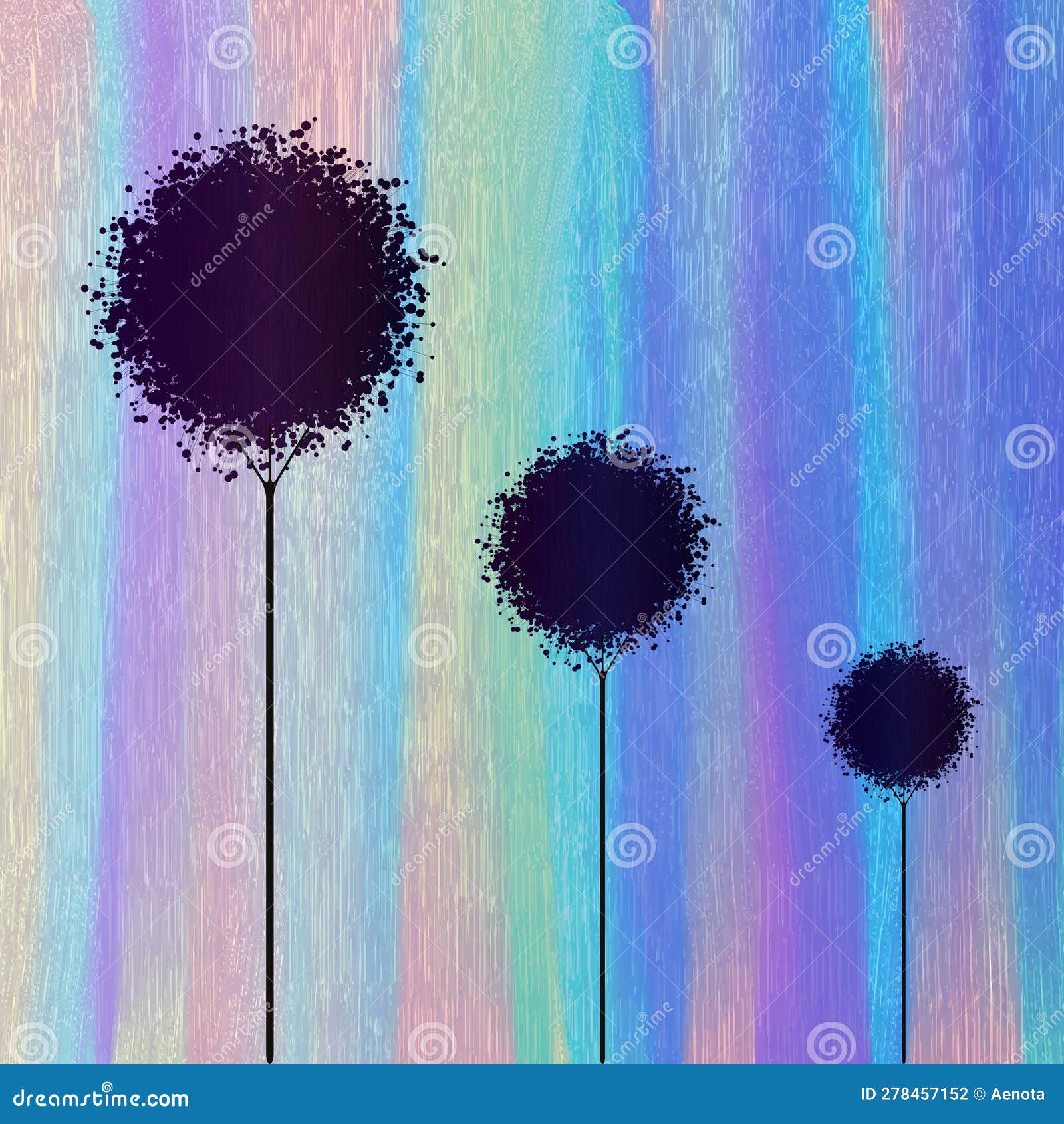 Watercolor Round Tree Vector Illustration Stock Vector - Illustration ...