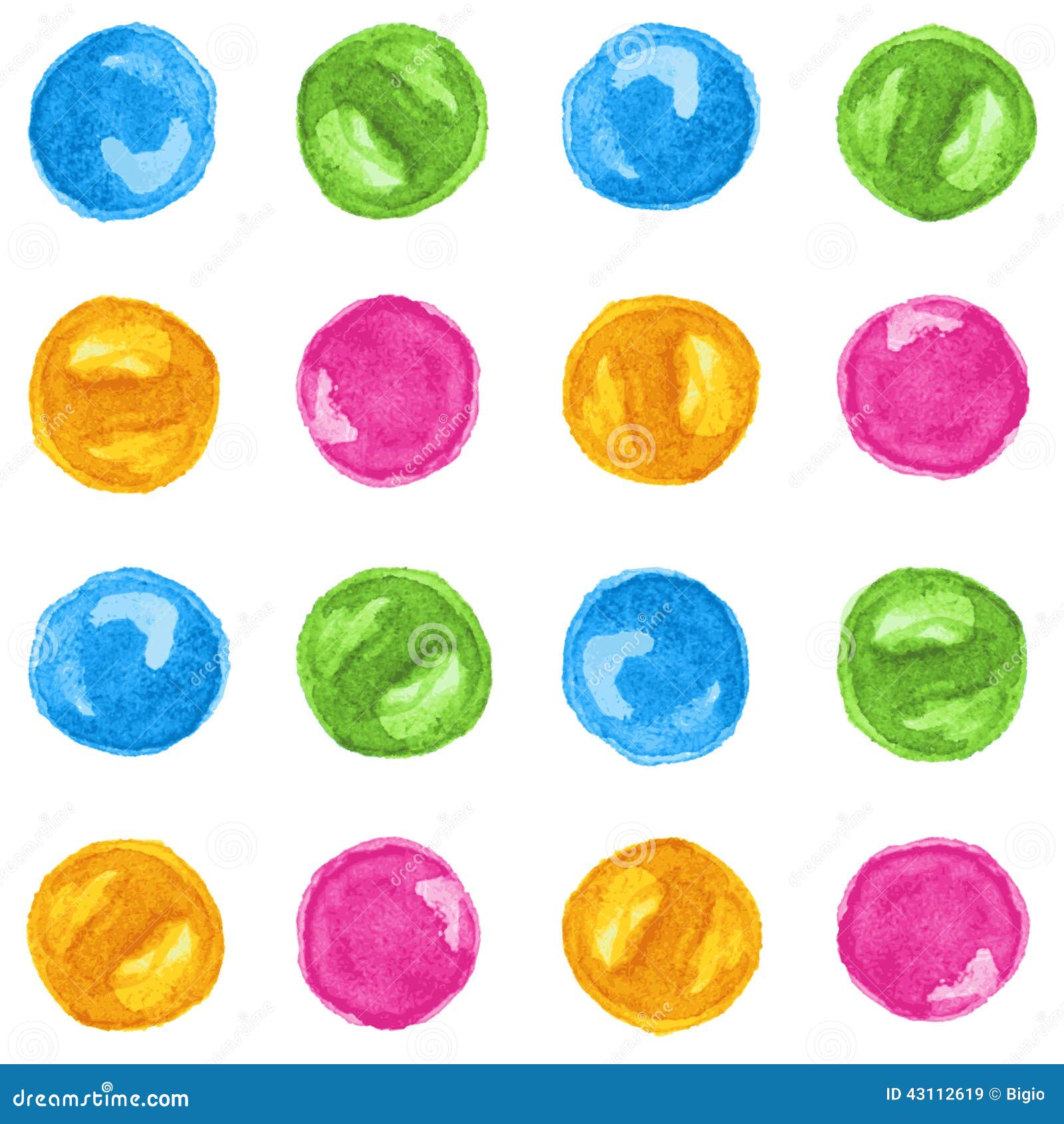 Watercolor rounds seamless stock vector. Illustration of rounds - 43112619