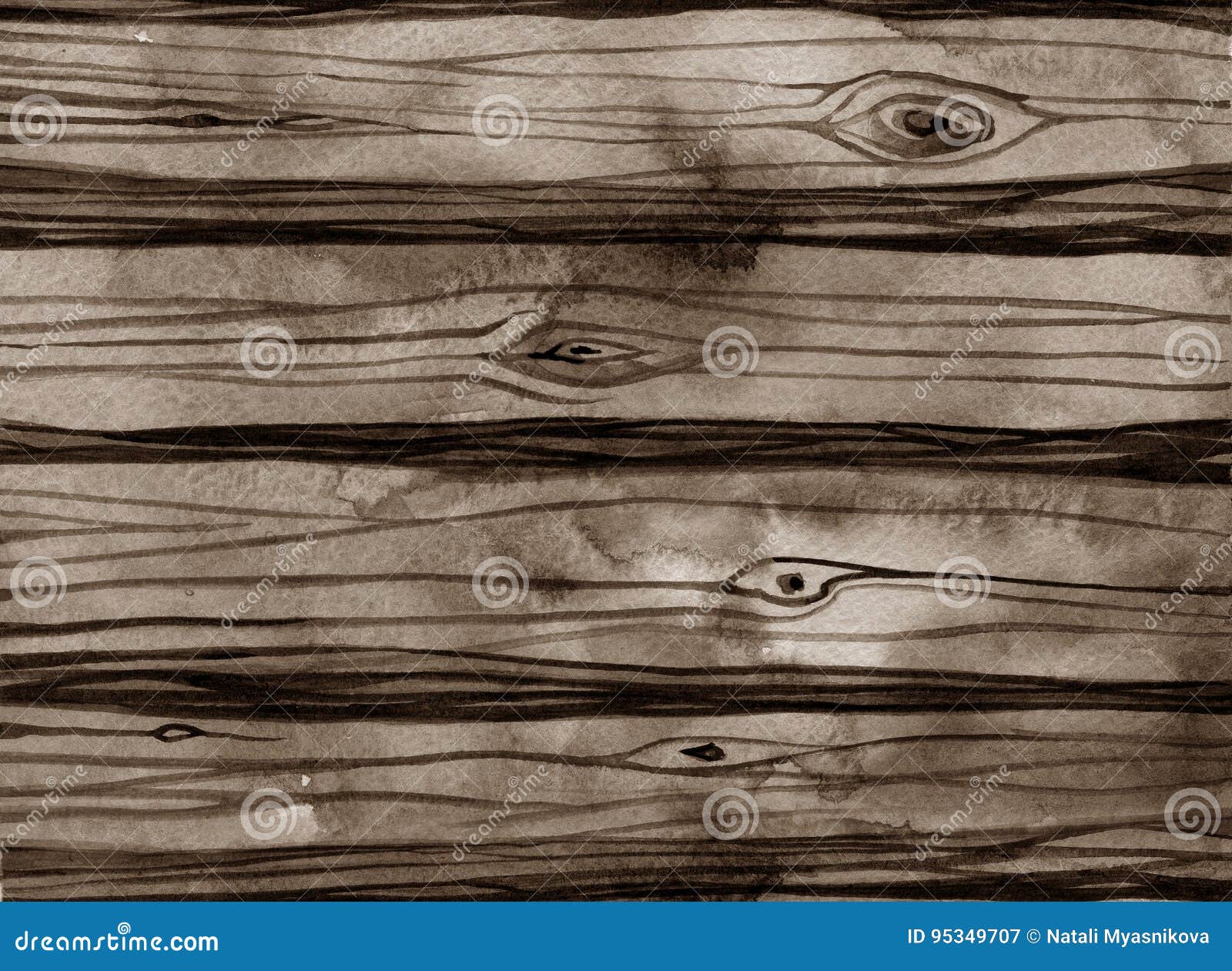 Watercolor Rustic Texture of the Wood Stock Illustration - Illustration ...