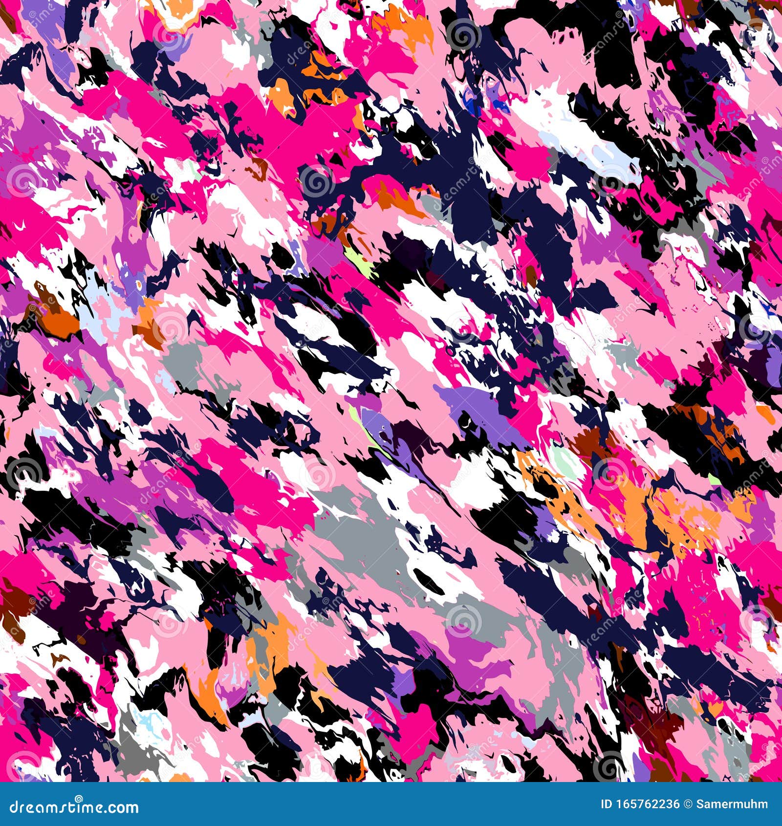 Watercolor Seamless Pattern. Abstract Colorful Geometric Background ...