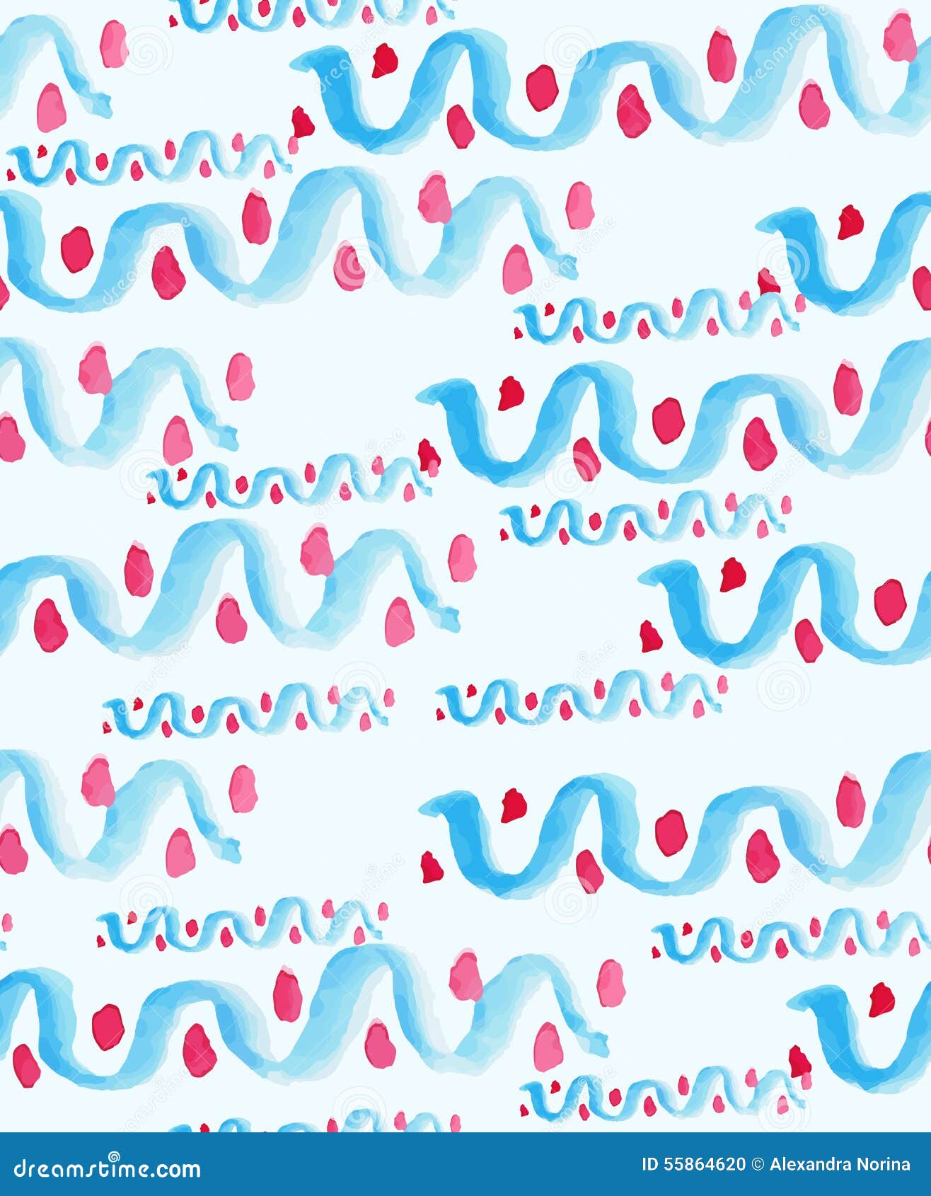 Watercolor Seamless Pattern Stock Vector - Illustration of artistic ...