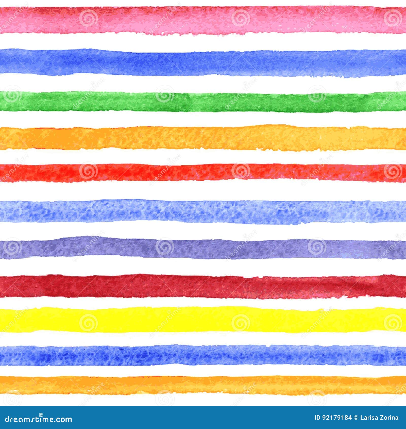 Watercolor Seamless Pattern with Color Stripes. Stock Illustration ...