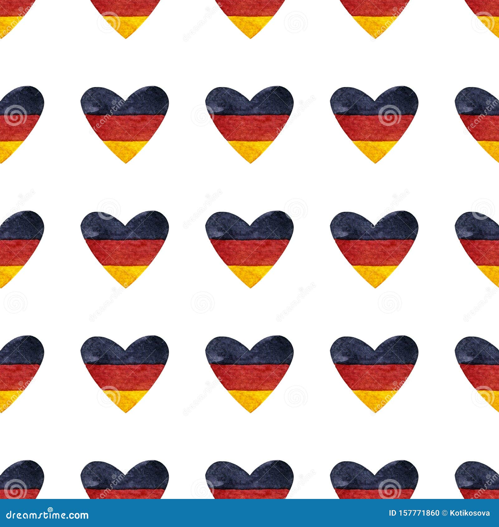 Watercolor Seamless Pattern. German Flag Stock Photo - Image of country ...