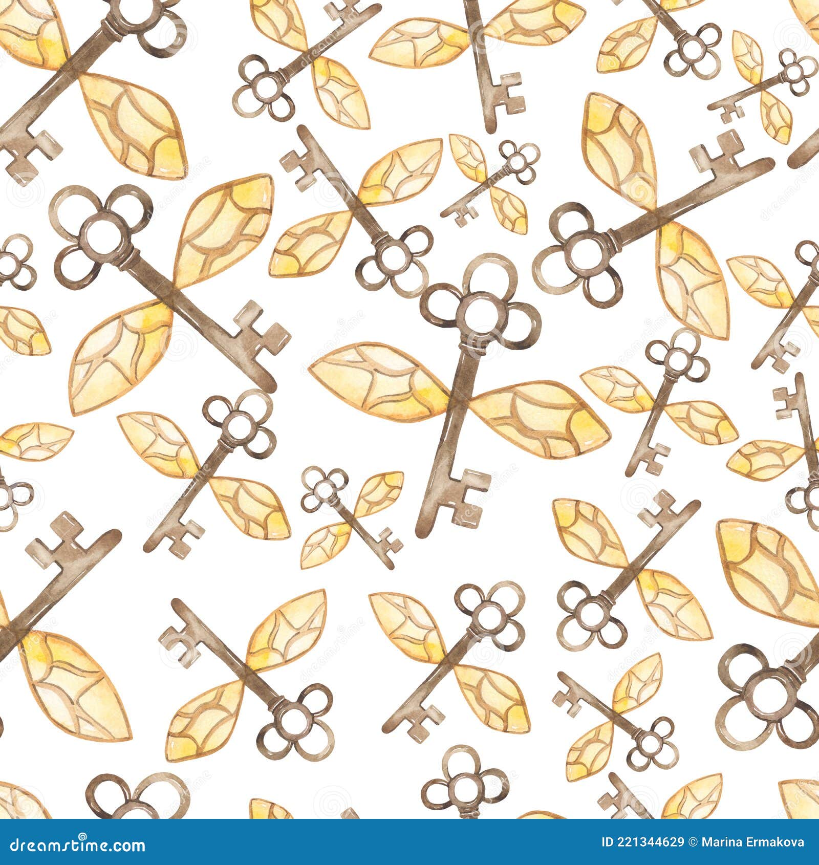 Magic Keys Fantasy Set. Cartoon Icons Collection. Vector Assets ...