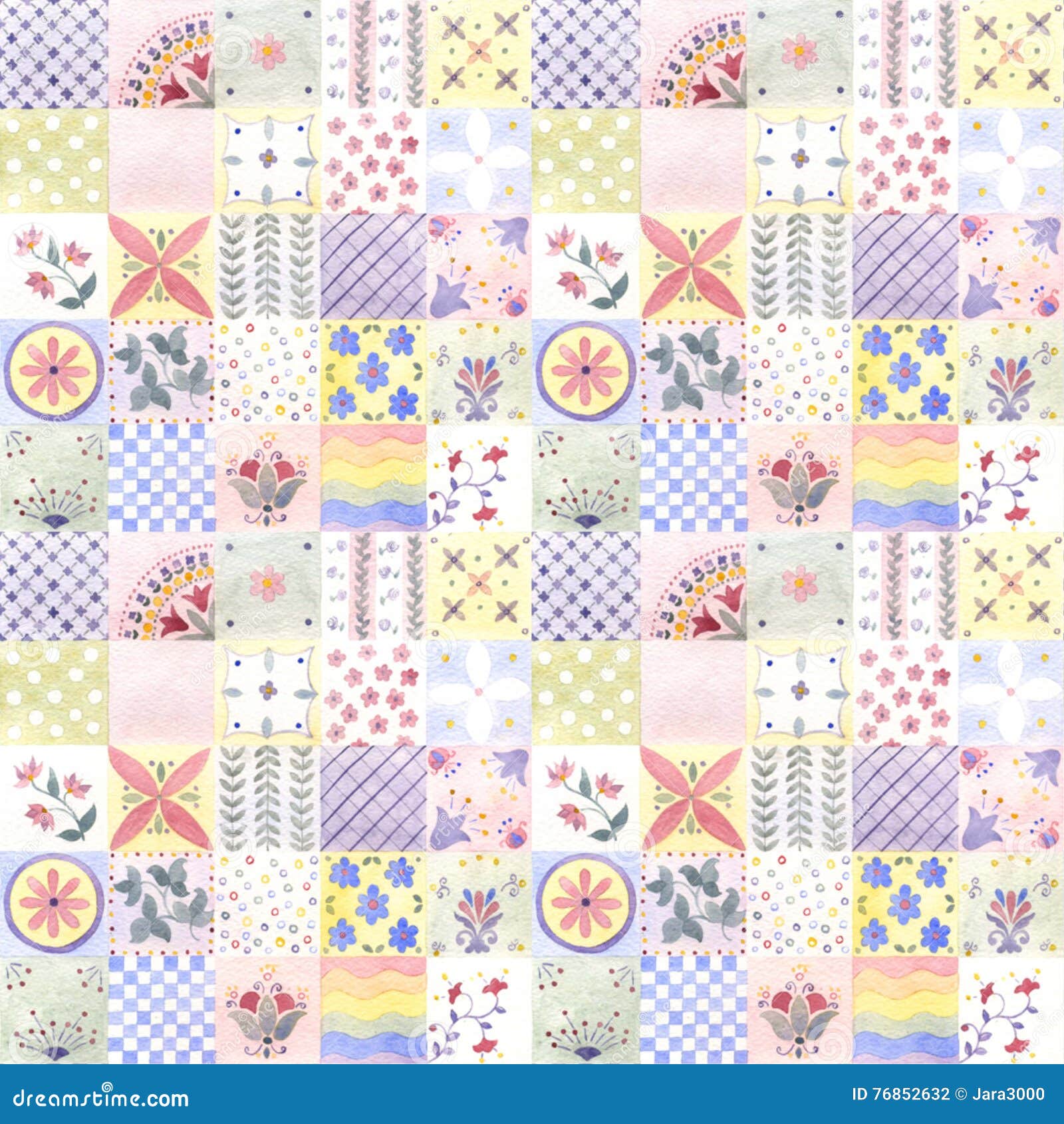 Watercolor Seamless Pattern Stock Photo - Image of seamless, green ...