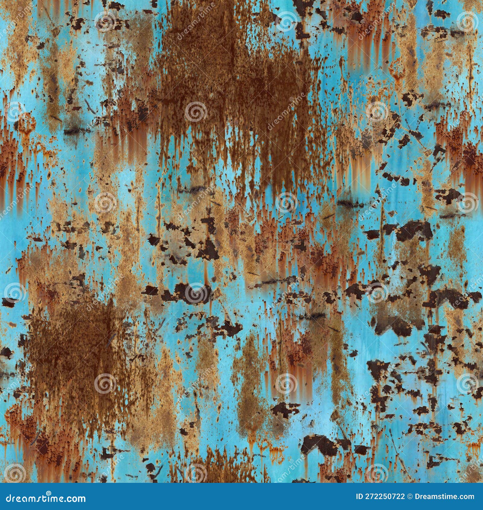 Watercolor Seamless Pattern with Rust Effect. Surface with Orange ...