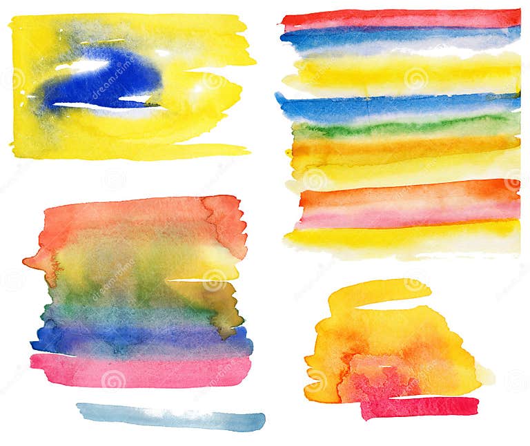 Watercolor set stock illustration. Illustration of banner - 24297372