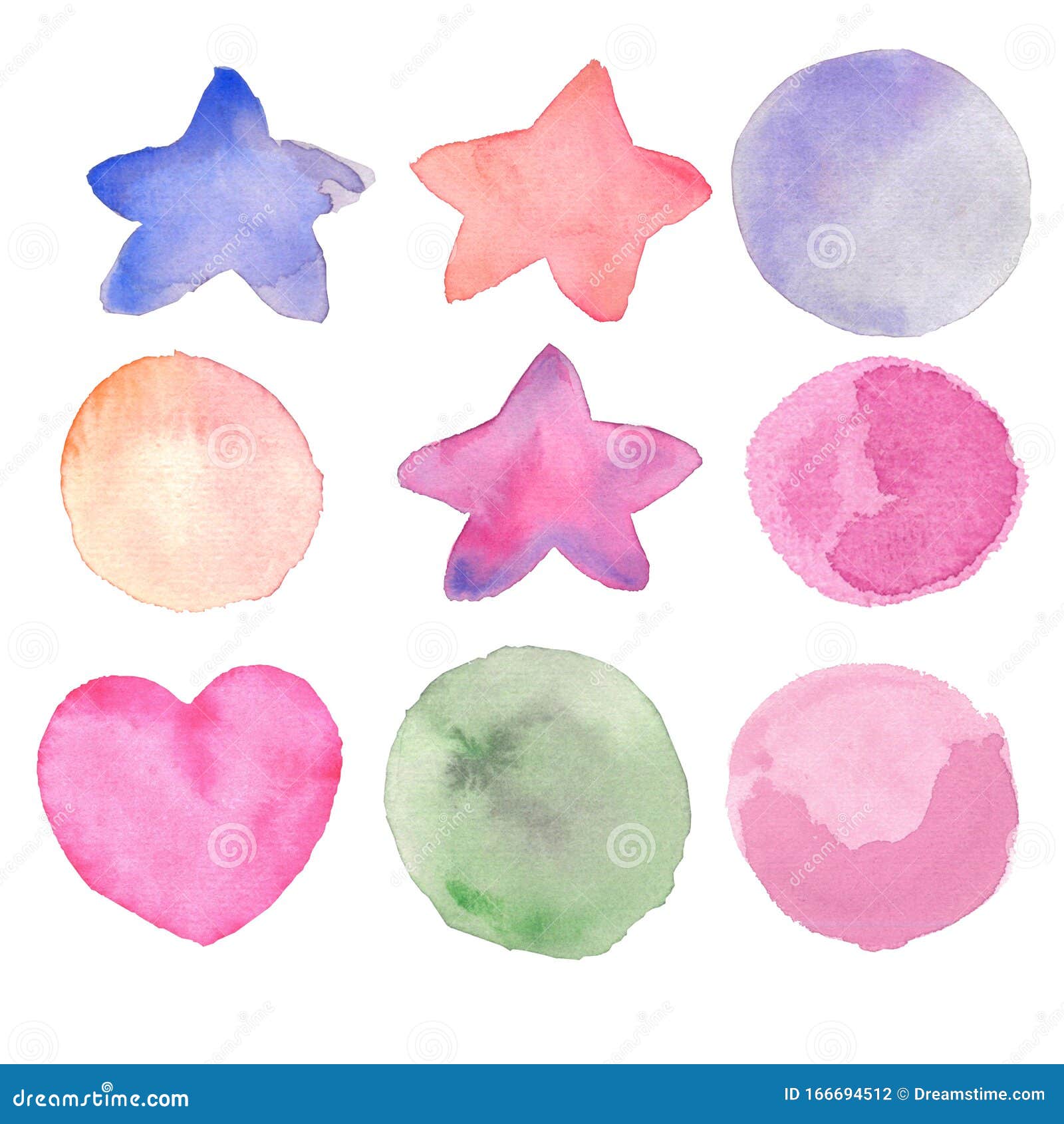 Watercolor set of elements stock illustration. Illustration of ...