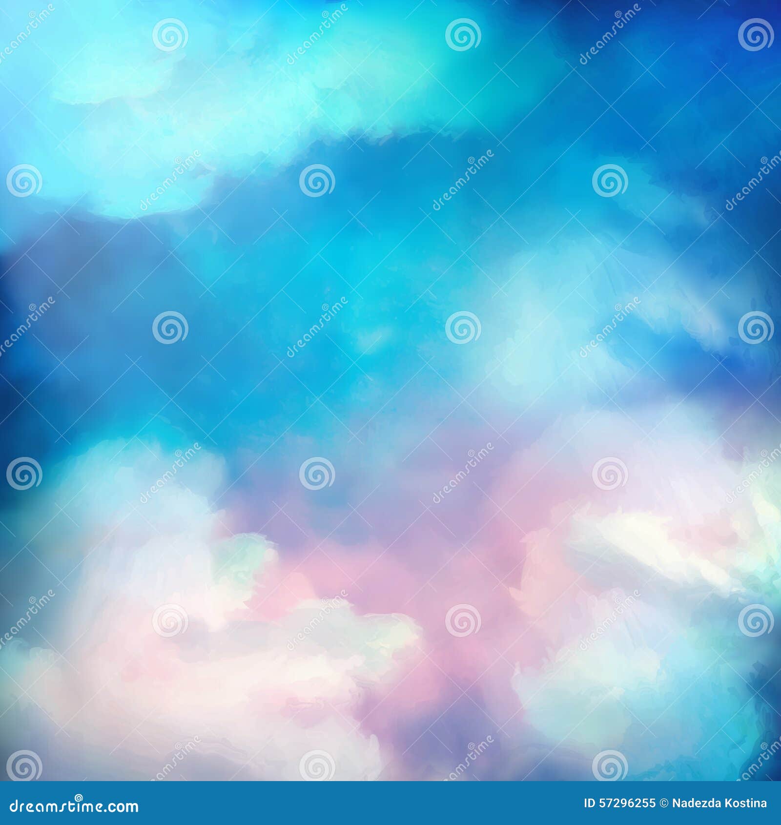 Fantasy Watercolor Urban Landscape Painting With Natural Disaster ...