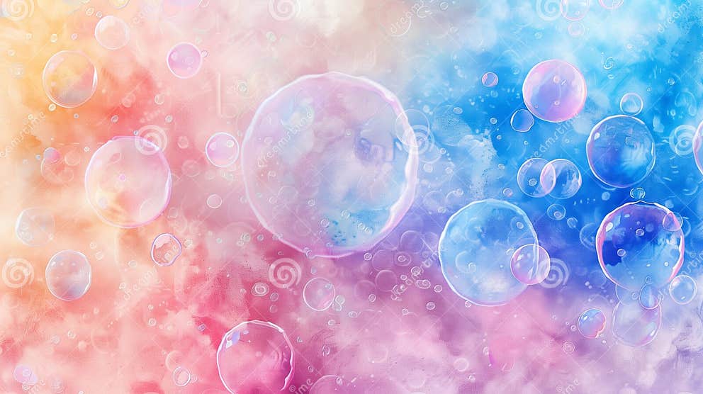 Watercolor Soap Bubble Texture Stock Photo - Image of macro, wallpaper ...