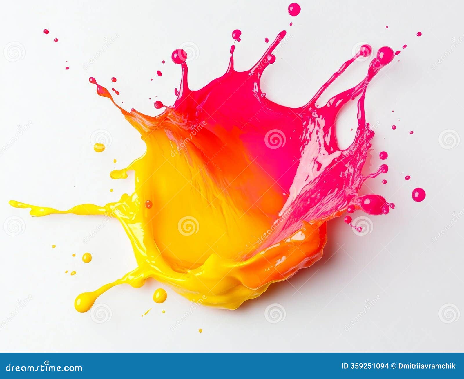 A Watercolor Splash Background Border in Red and Yellow, Isolated on ...
