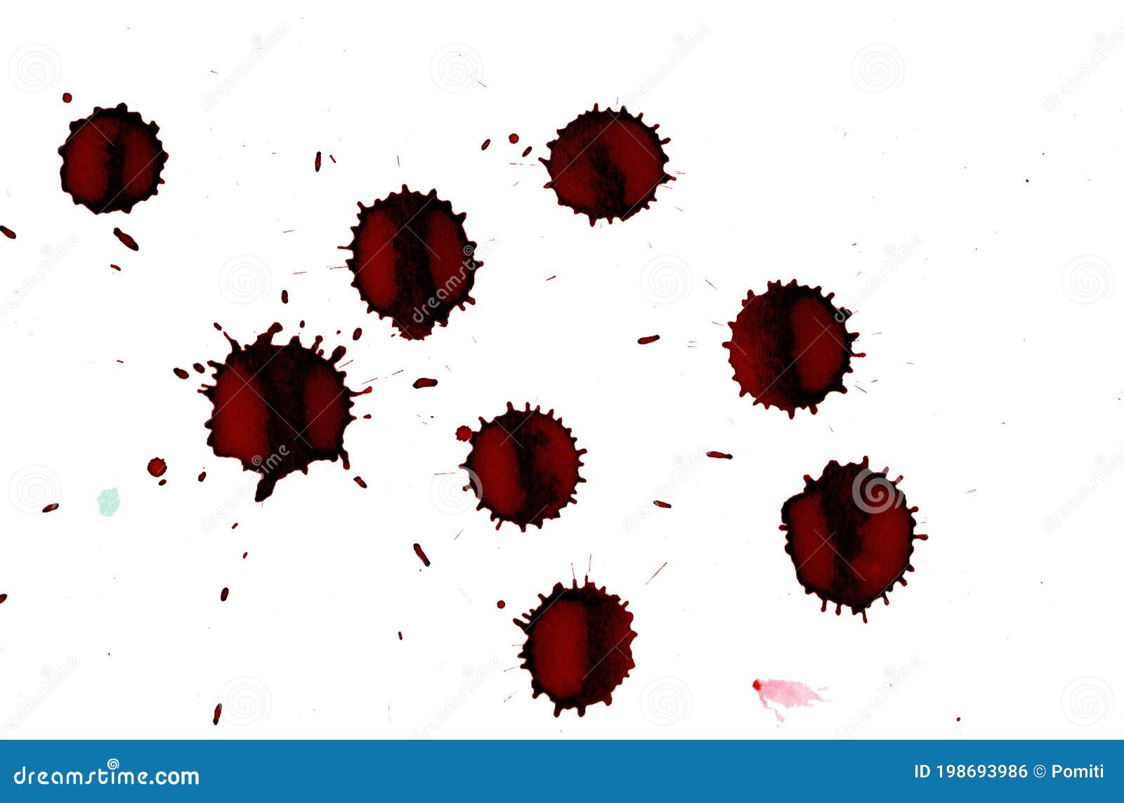 Watercolor Splash on Paper, Red Watercolor Drop Stock Illustration ...