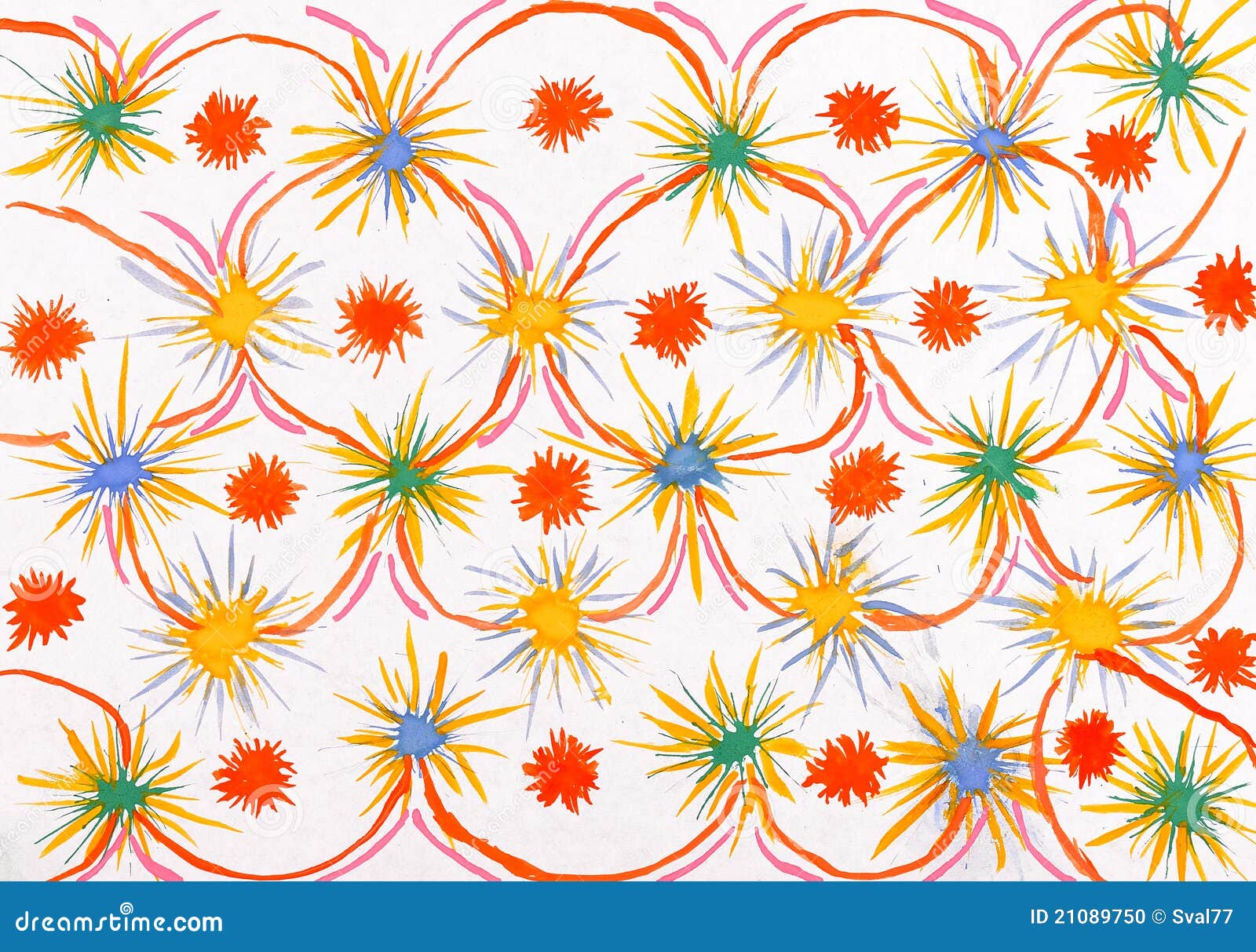 Watercolor Splashes on Paper Stock Illustration - Illustration of ...