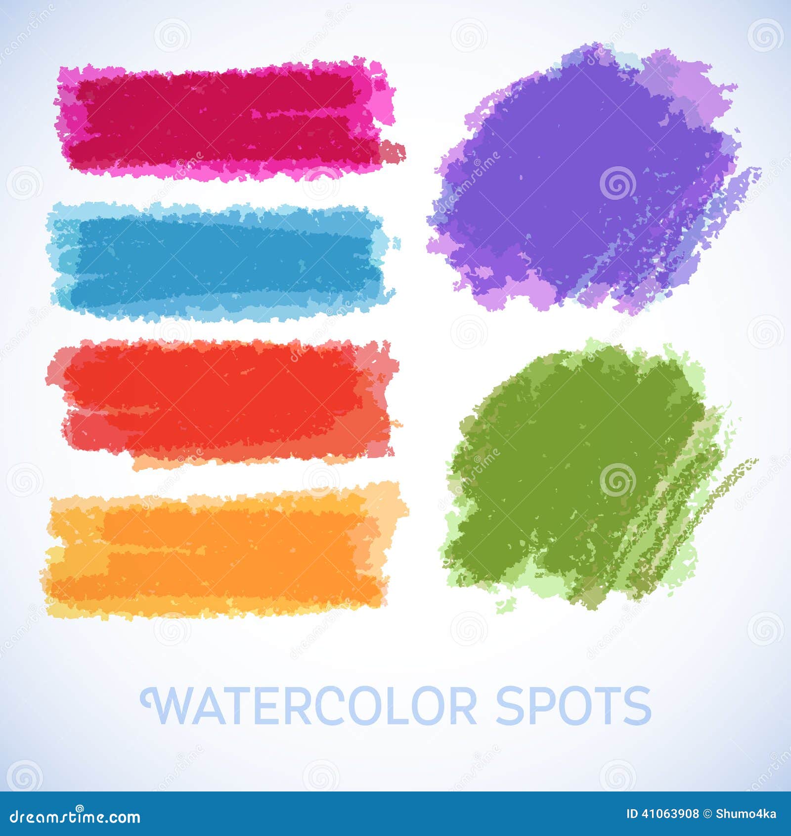 Watercolor Splatters. Vector. Beautiful Watercolor Stock Vector ...