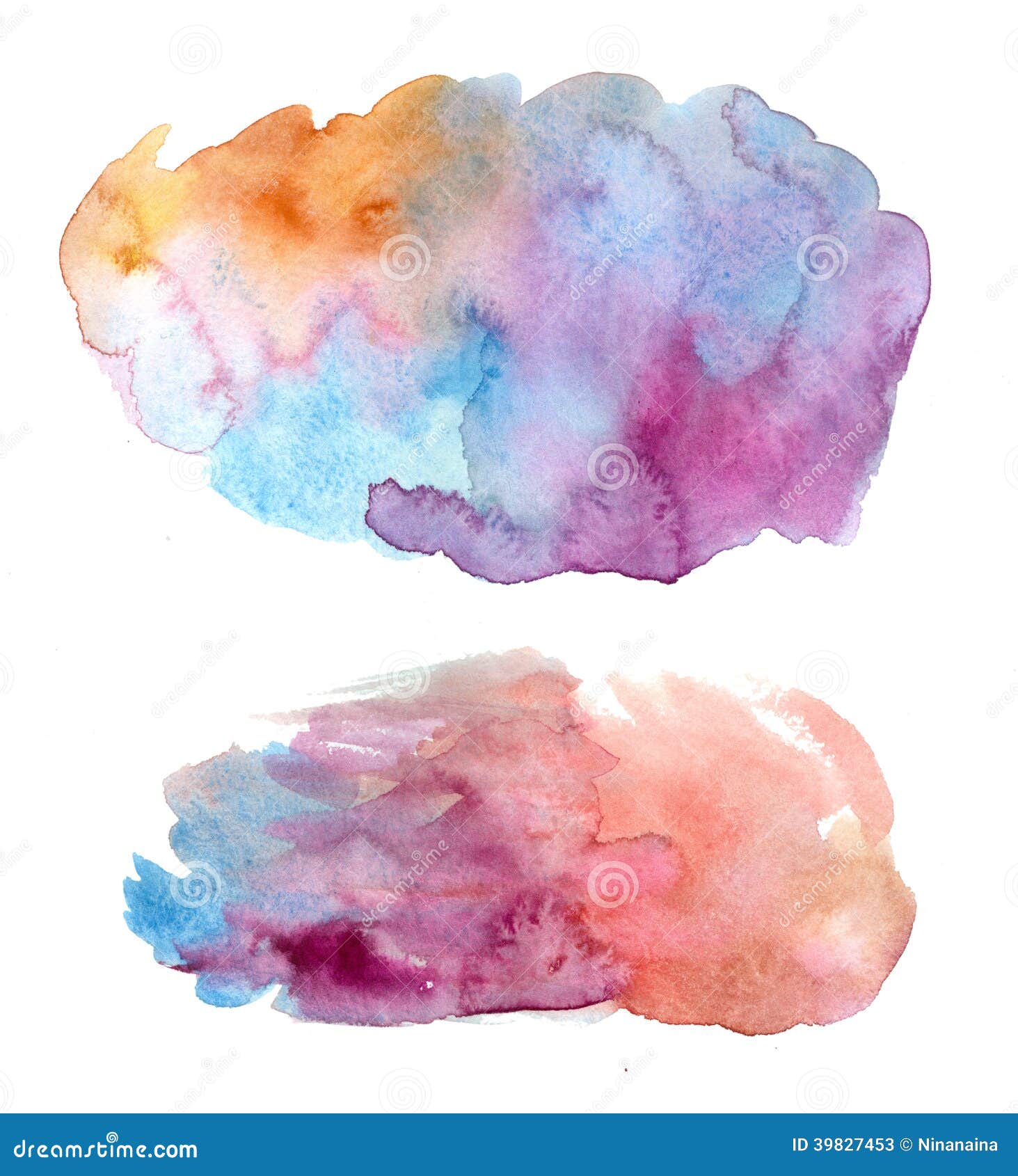 Watercolor spots stock illustration. Illustration of paper - 39827453