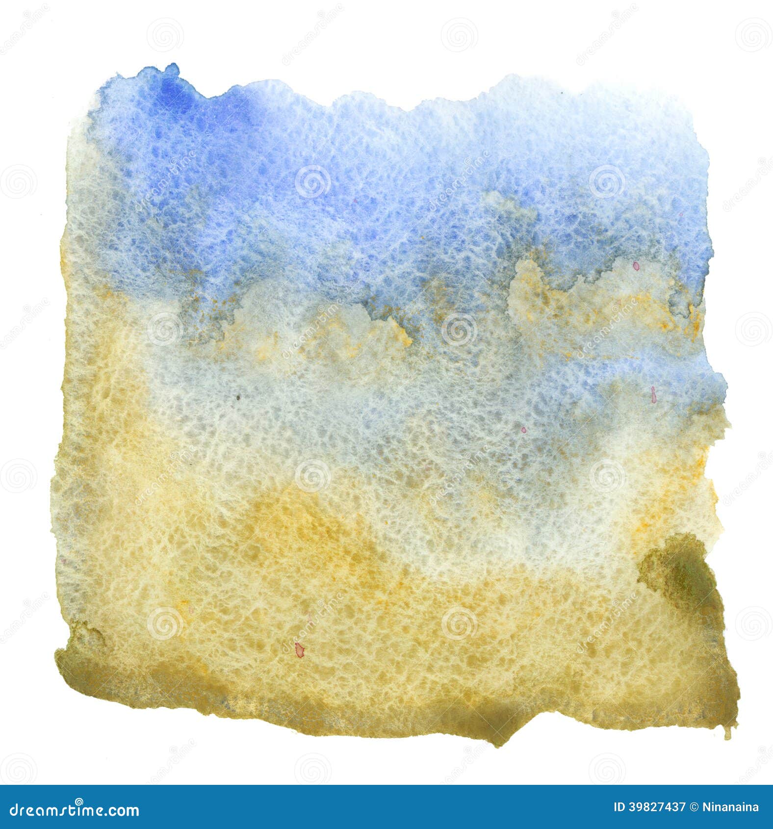 Watercolor Square Frame Isolated On White Background. Large Tropical ...