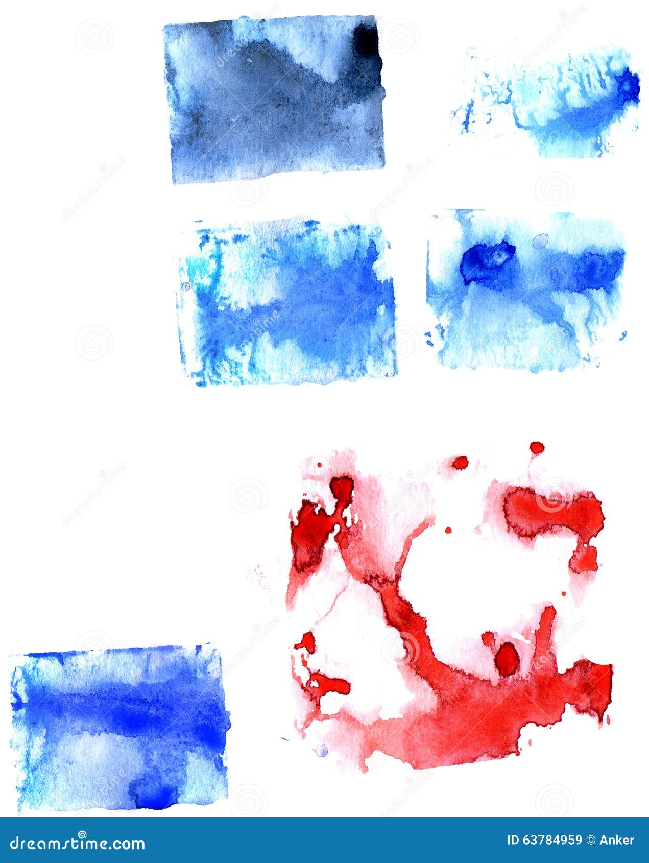 Watercolor Square Colorful Backgrounds Stock Illustration ...