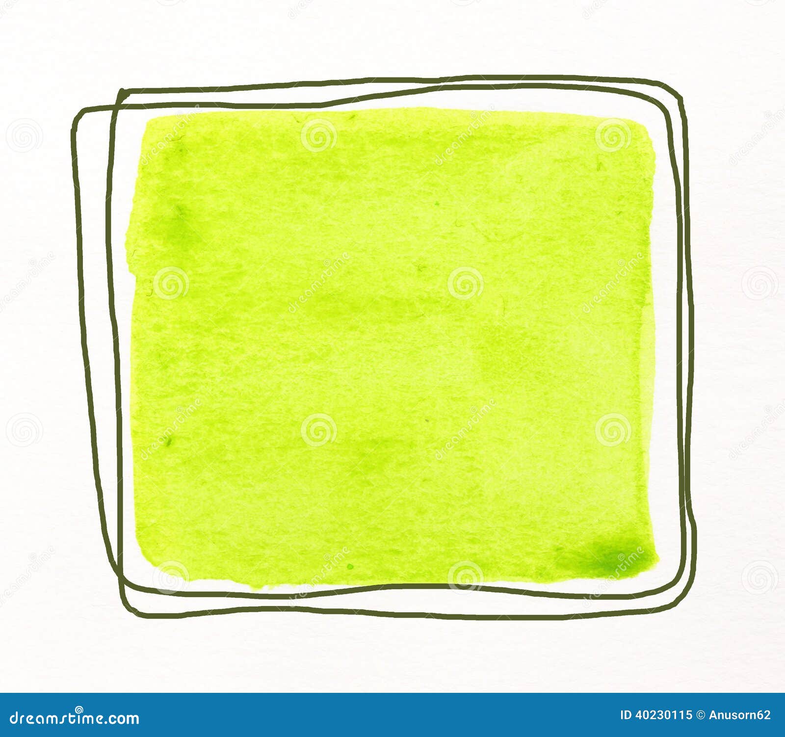 Watercolor square stock image. Image of hand, square - 40230115