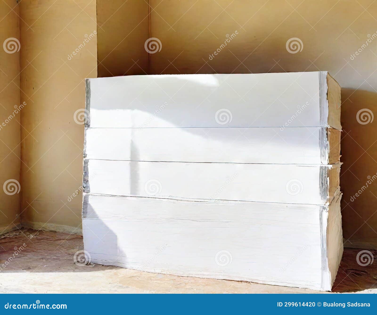 Watercolor of a Stack of Drywall Sheets in a Construction Site Stock ...