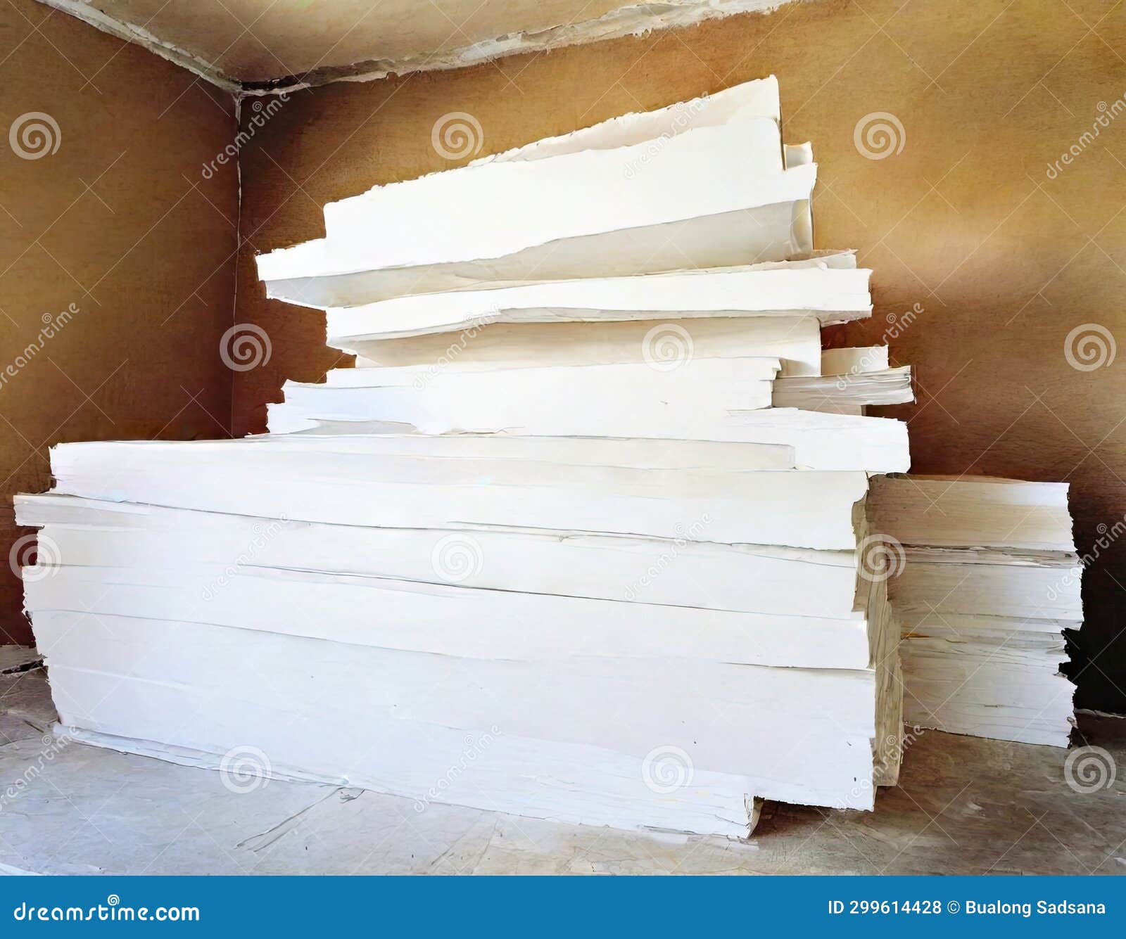 Watercolor of a Stack of Drywall Sheets in a Construction Site Stock ...