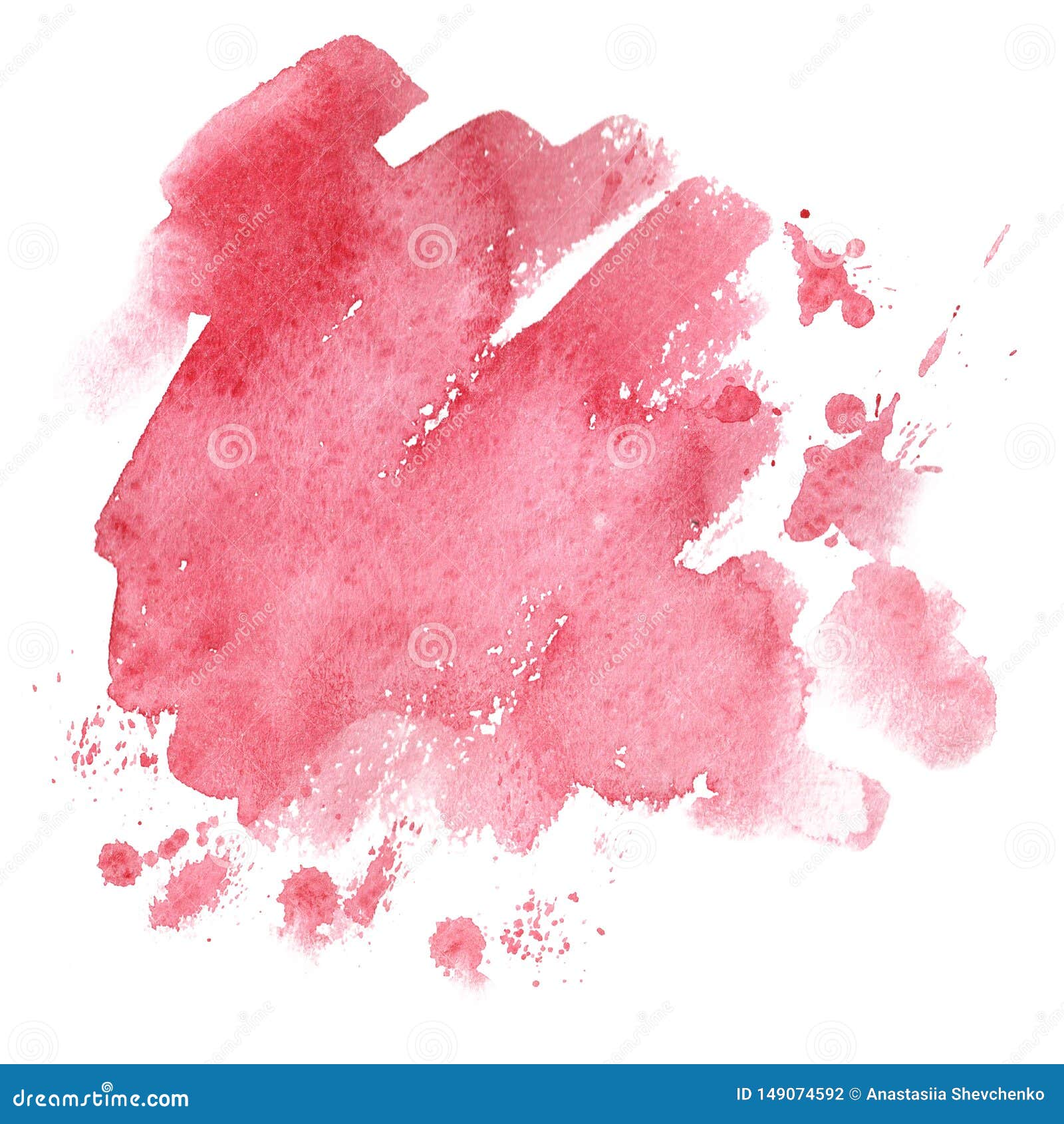 Watercolor Red Stain, Background, Blob, Texture Stock Illustration ...