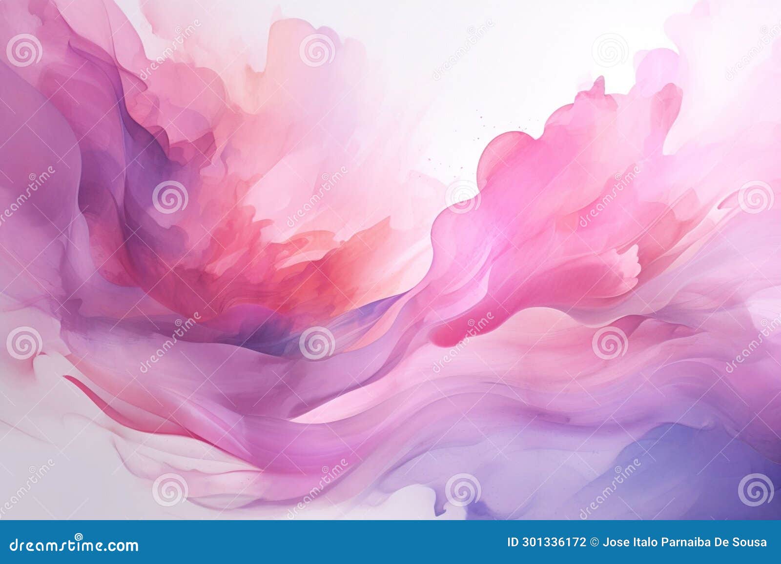 Watercolor Strength Pink Ribbon Painted in Stock Illustration ...