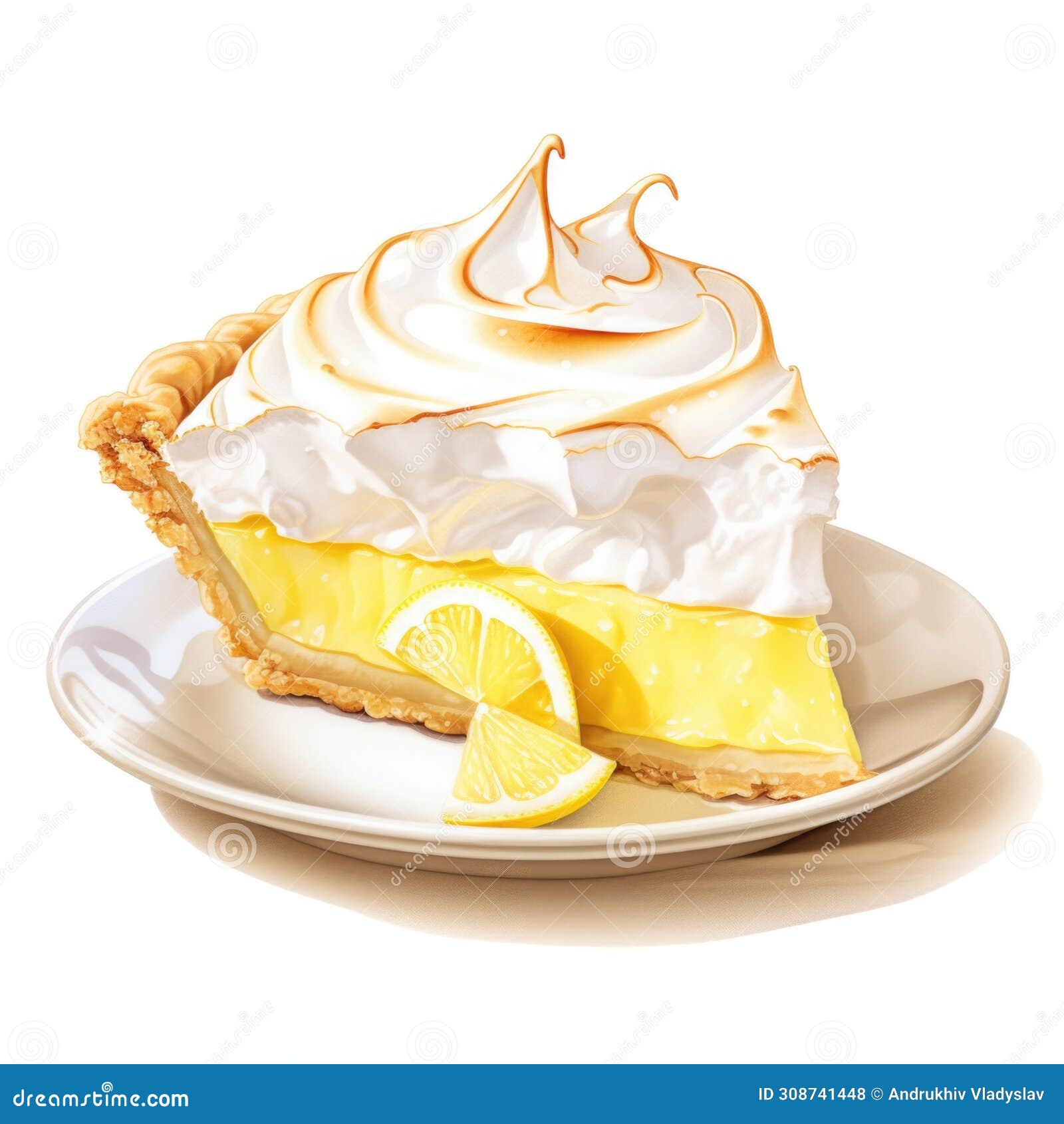 Lemon Meringue Pie Poster Cartoon Vector | CartoonDealer.com #287324201