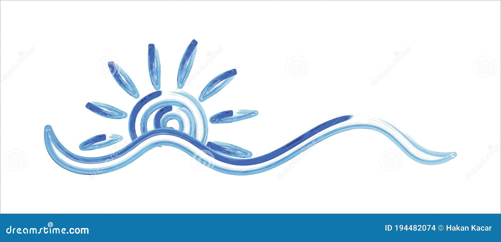 Watercolor Sun. Hand Drawn Sun Icon Vector . Stock Vector ...