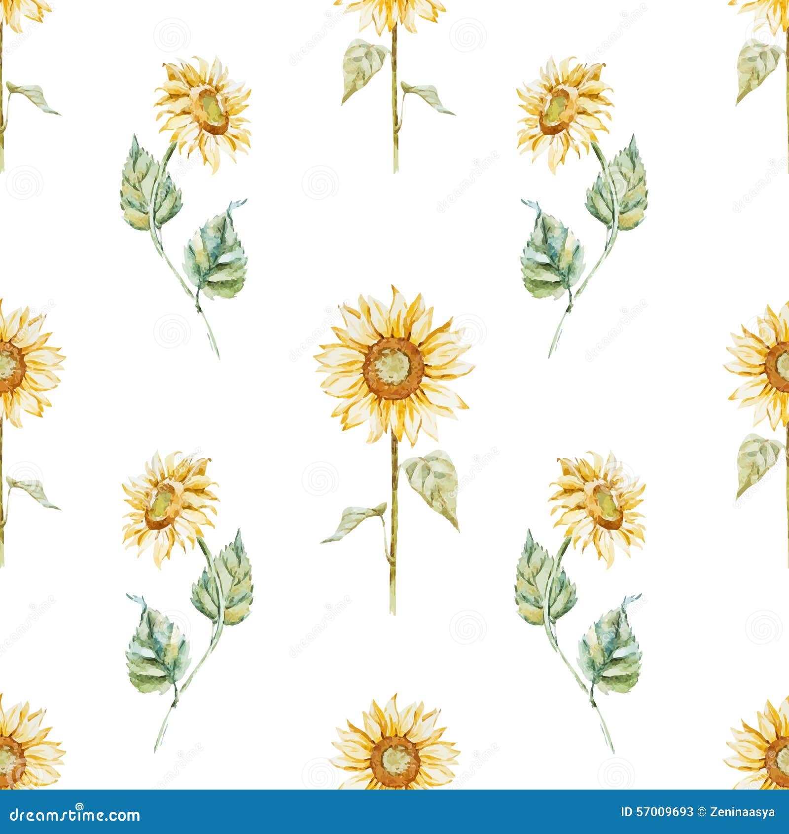 Watercolor Sunflower Pattern Stock Illustrations – 4,343 Watercolor ...