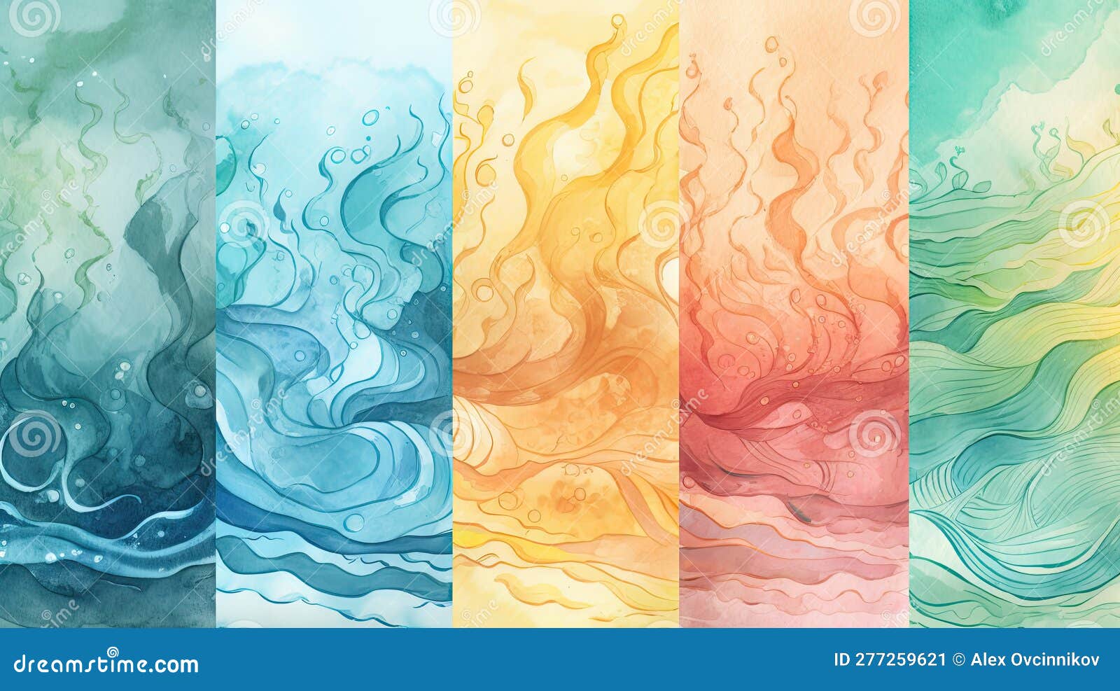 Watercolor Swash Backgrounds for Invitations and Posters. Stock ...