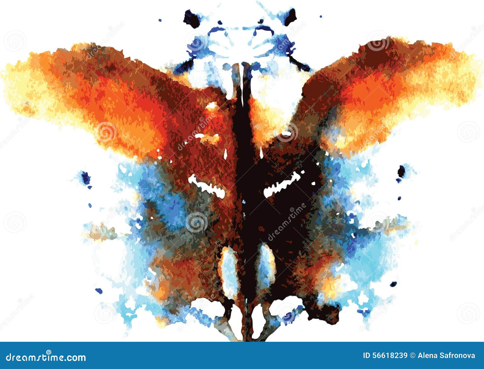 Bizarre Rorschach Test Ink Blot Texture. Royalty-Free Stock Photography ...