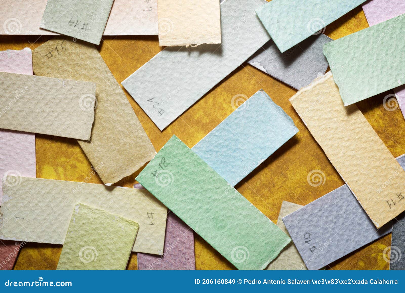 Watercolor test cards stock image. Image of painter - 206160849