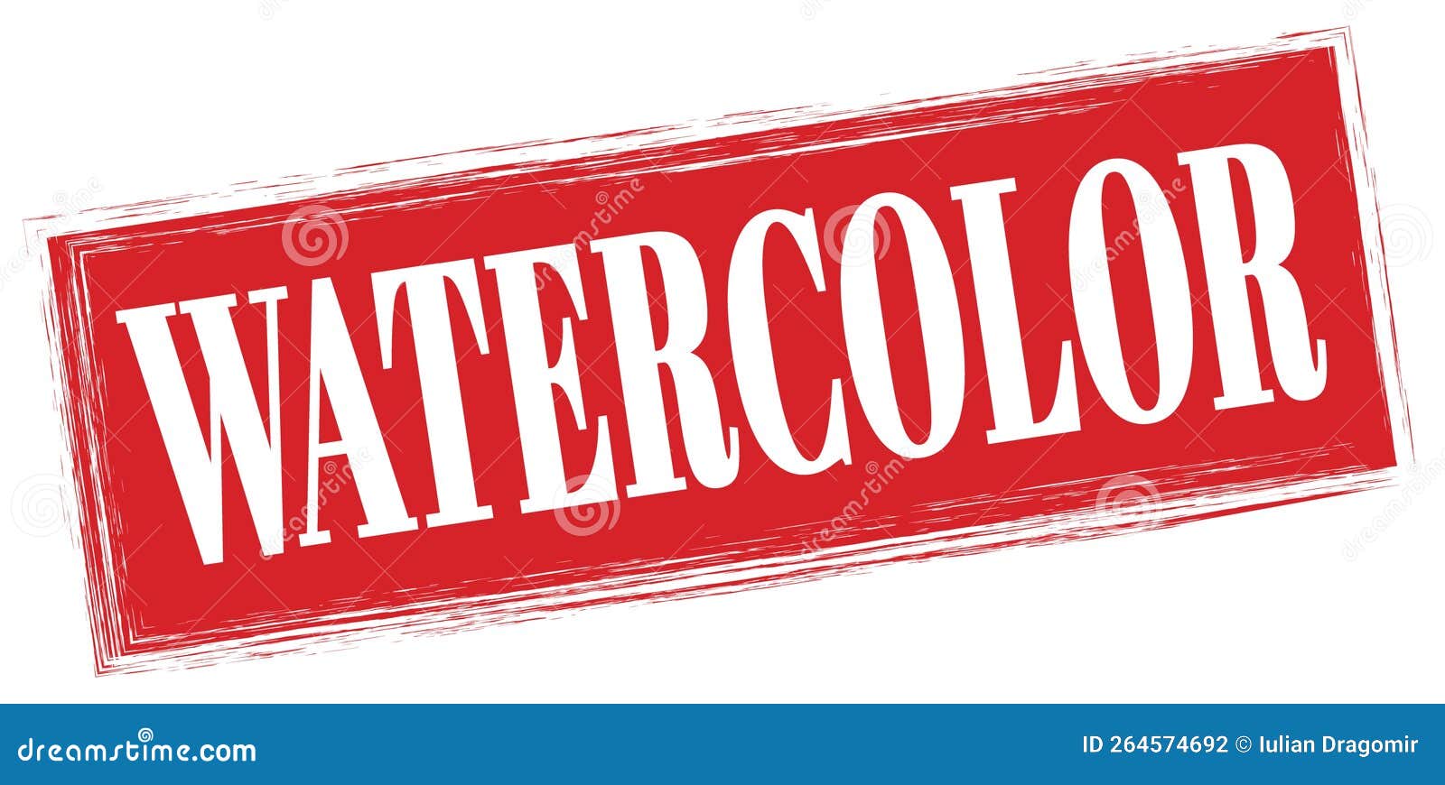 WATERCOLOR Text Written on Red Stamp Sign Stock Illustration ...
