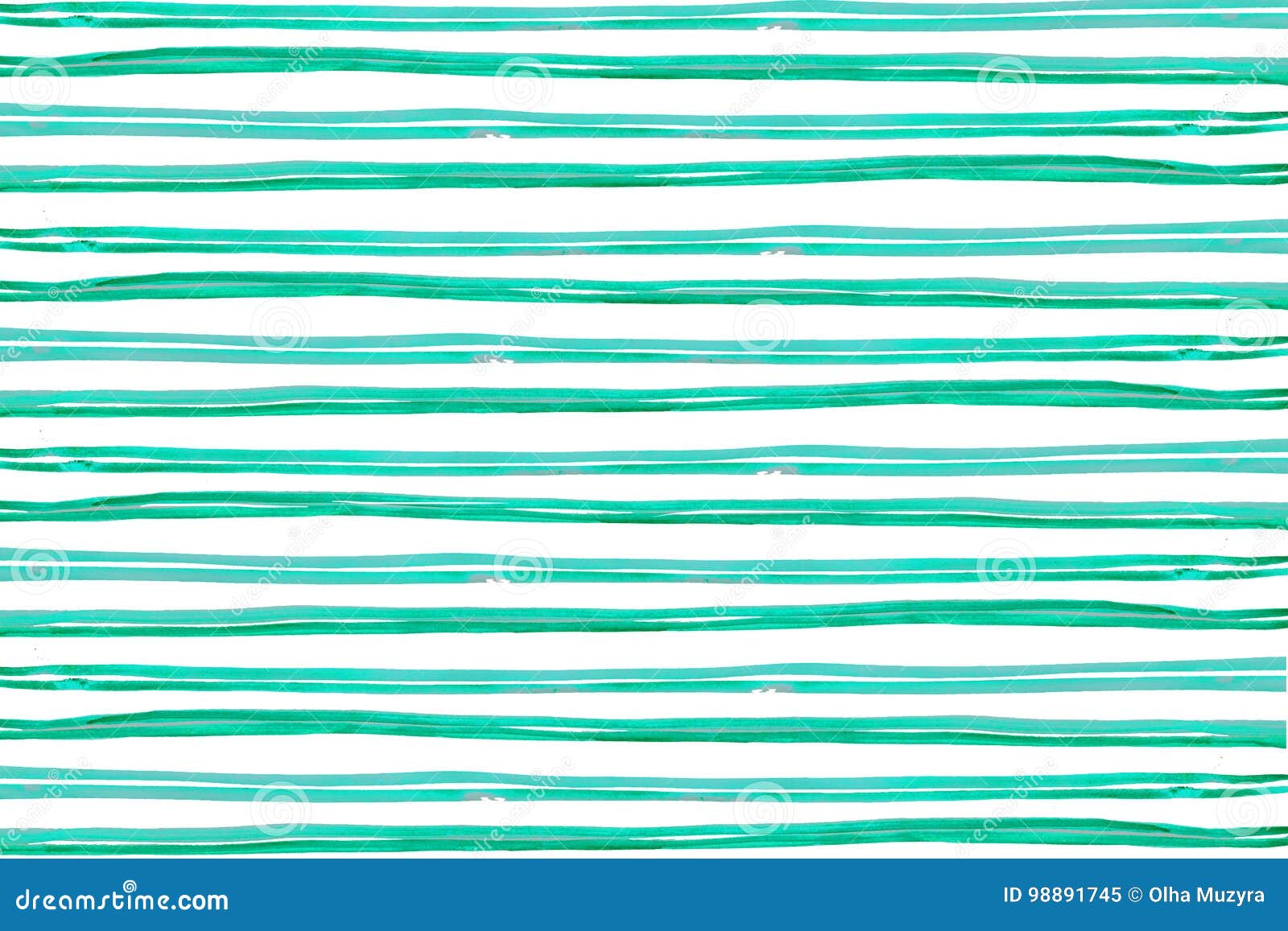 Watercolor Texture Green Thin Stripes Horizontal Stock Illustration ...