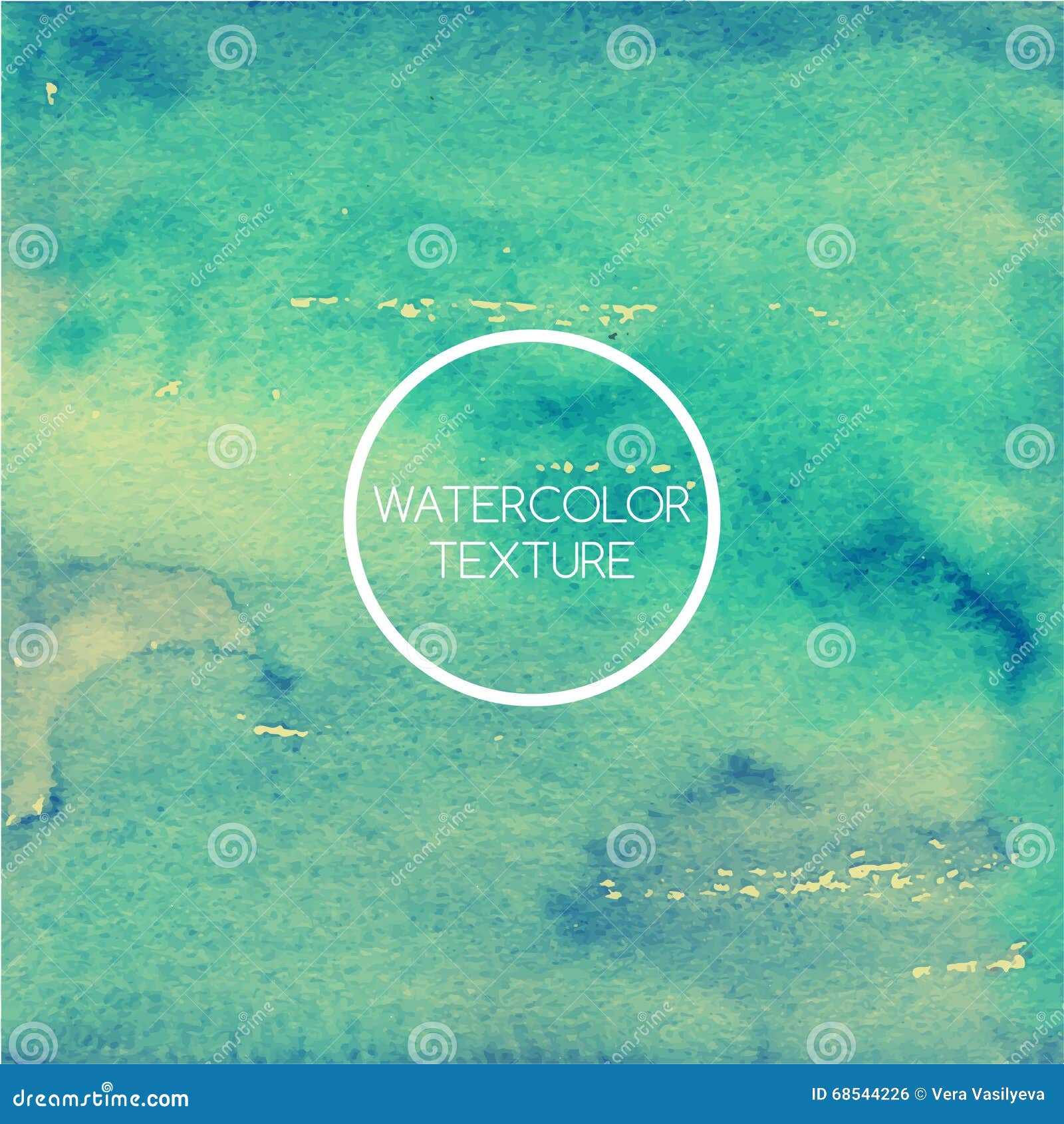 Watercolor Texture Inblue and Turquoise Tones Stock Vector ...