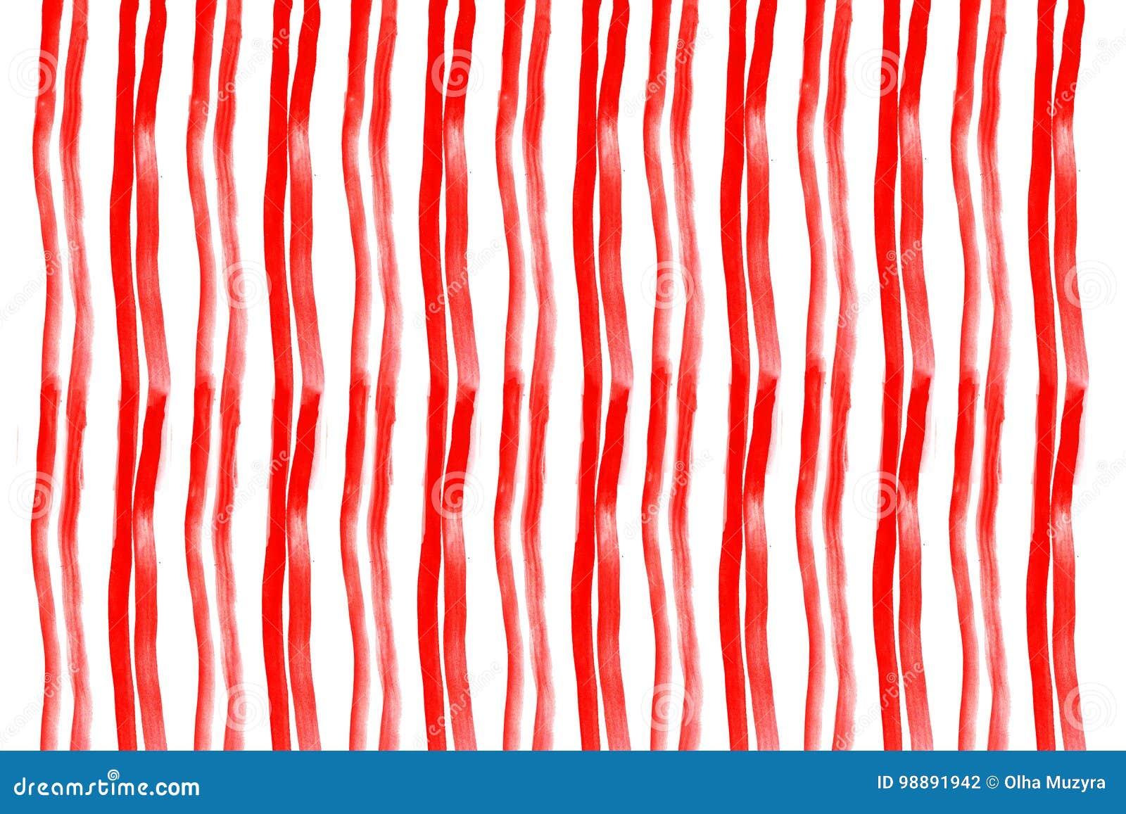Watercolor Texture Red Thick Stripes Stock Illustration - Illustration ...