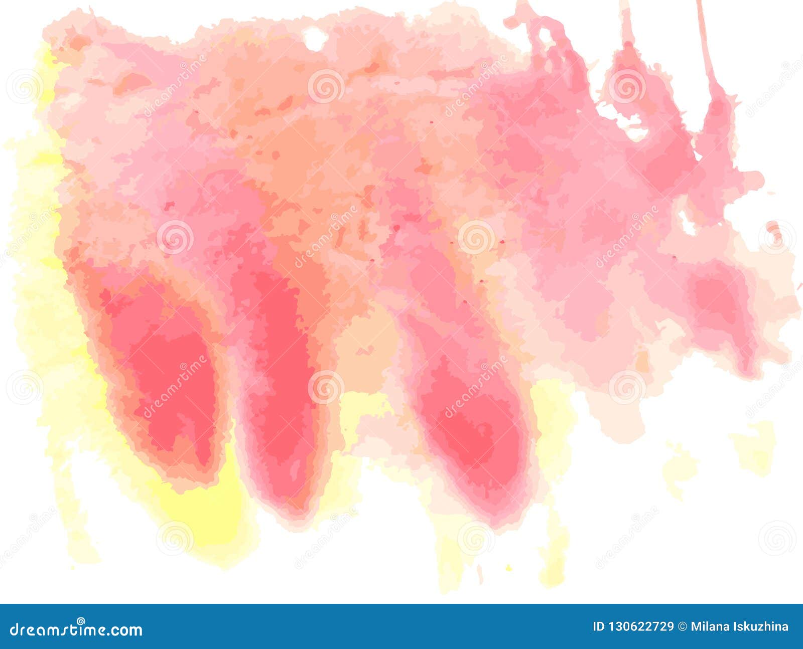 Watercolor Texture Red and Yellow Stock Vector - Illustration of shape ...