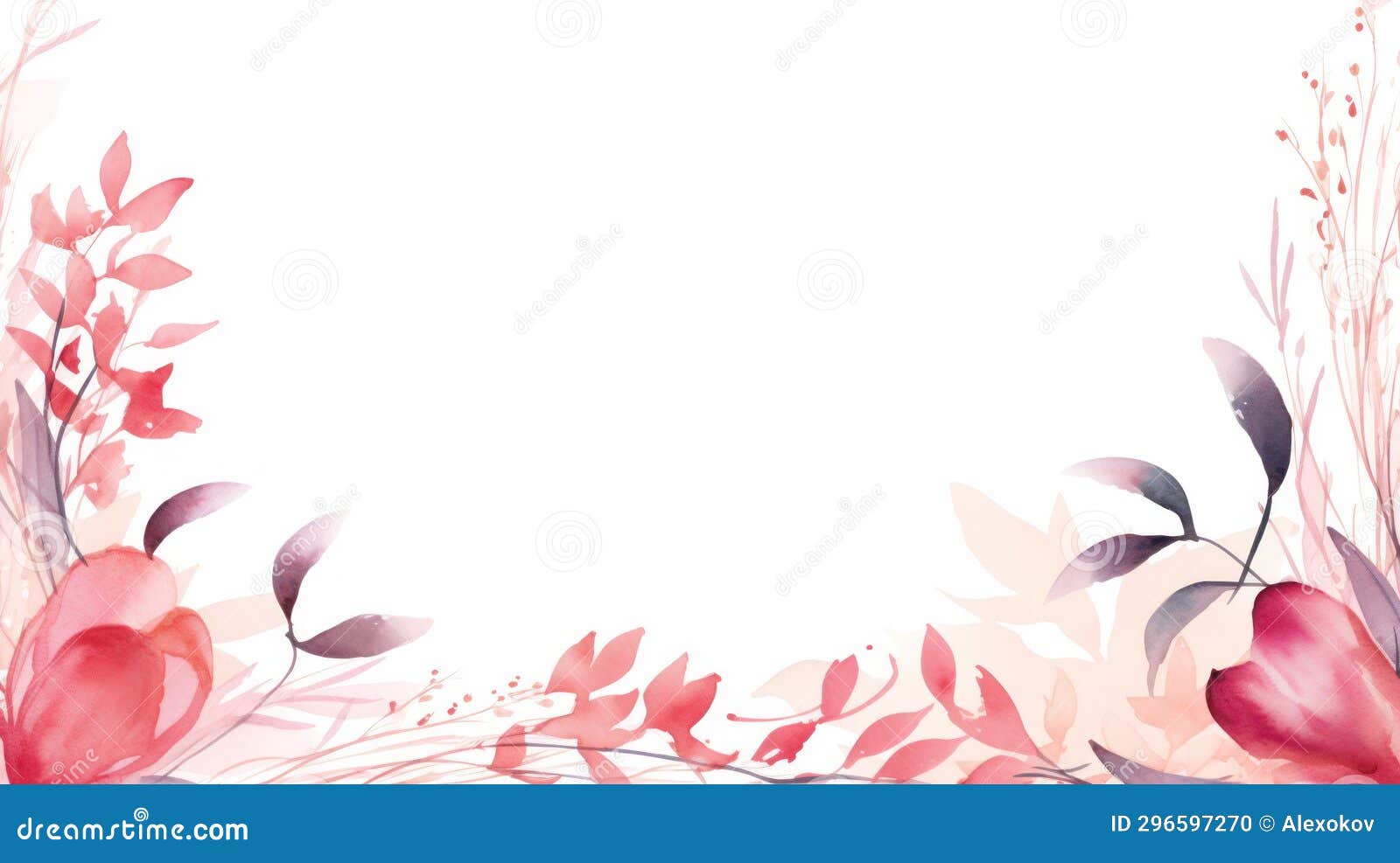 Watercolor Textured Frame Border Composition with Brush Stroke AI ...