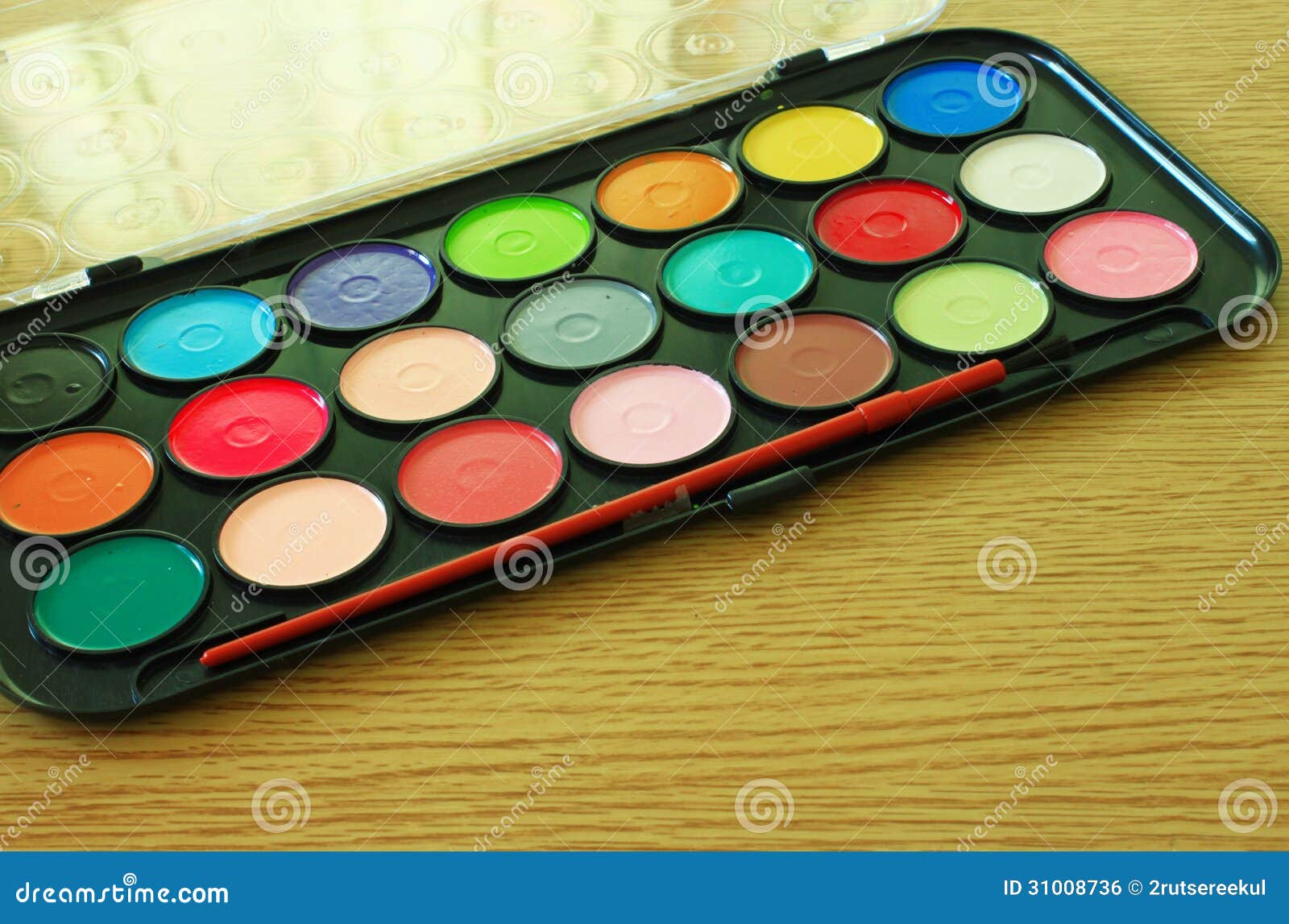 Watercolor tray stock photo. Image of complexion, tint - 31008736