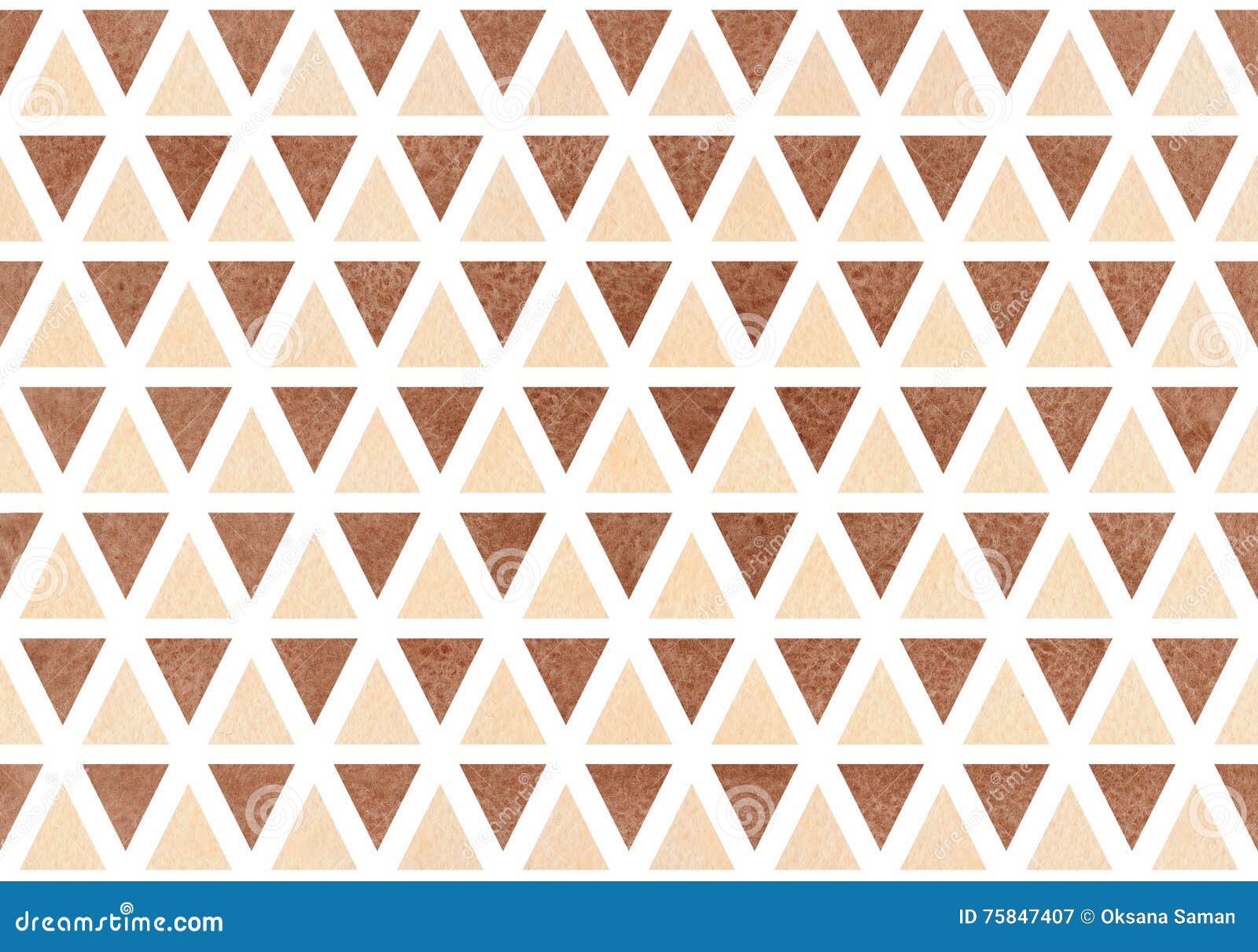 Watercolor Triangle Pattern. Stock Illustration - Illustration of style ...