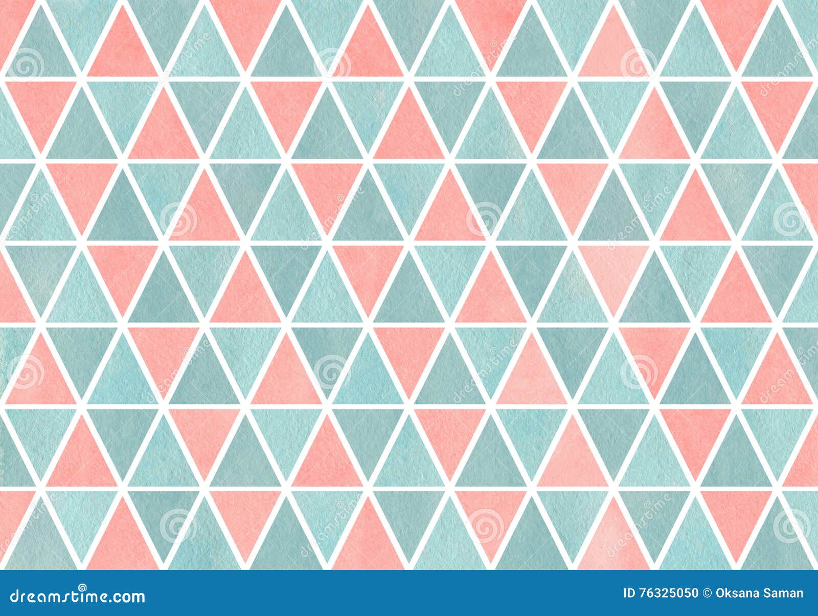 Watercolor Triangle Pattern. Stock Illustration - Illustration of print ...