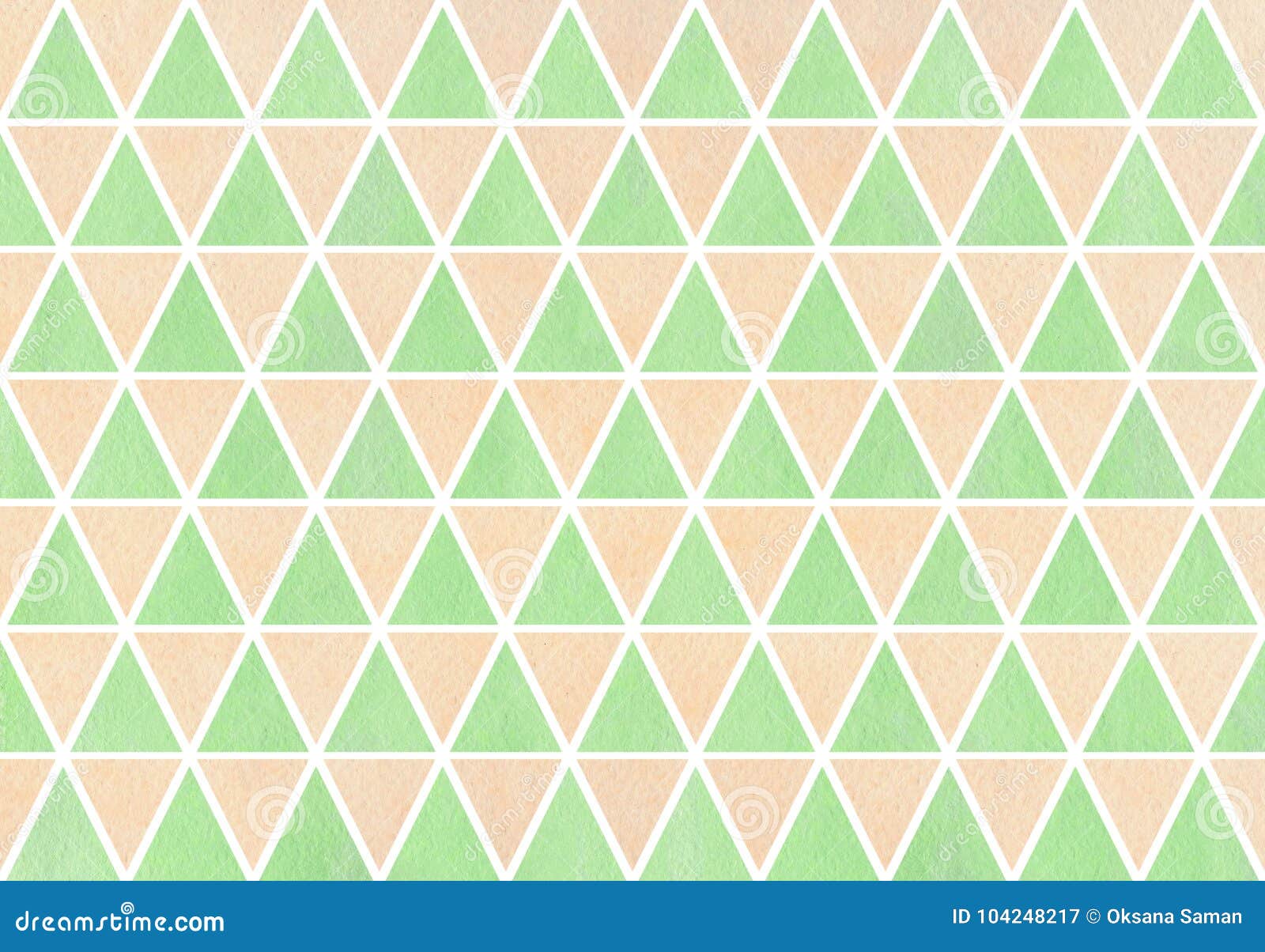 Watercolor Triangle Pattern. Stock Illustration - Illustration of paint ...